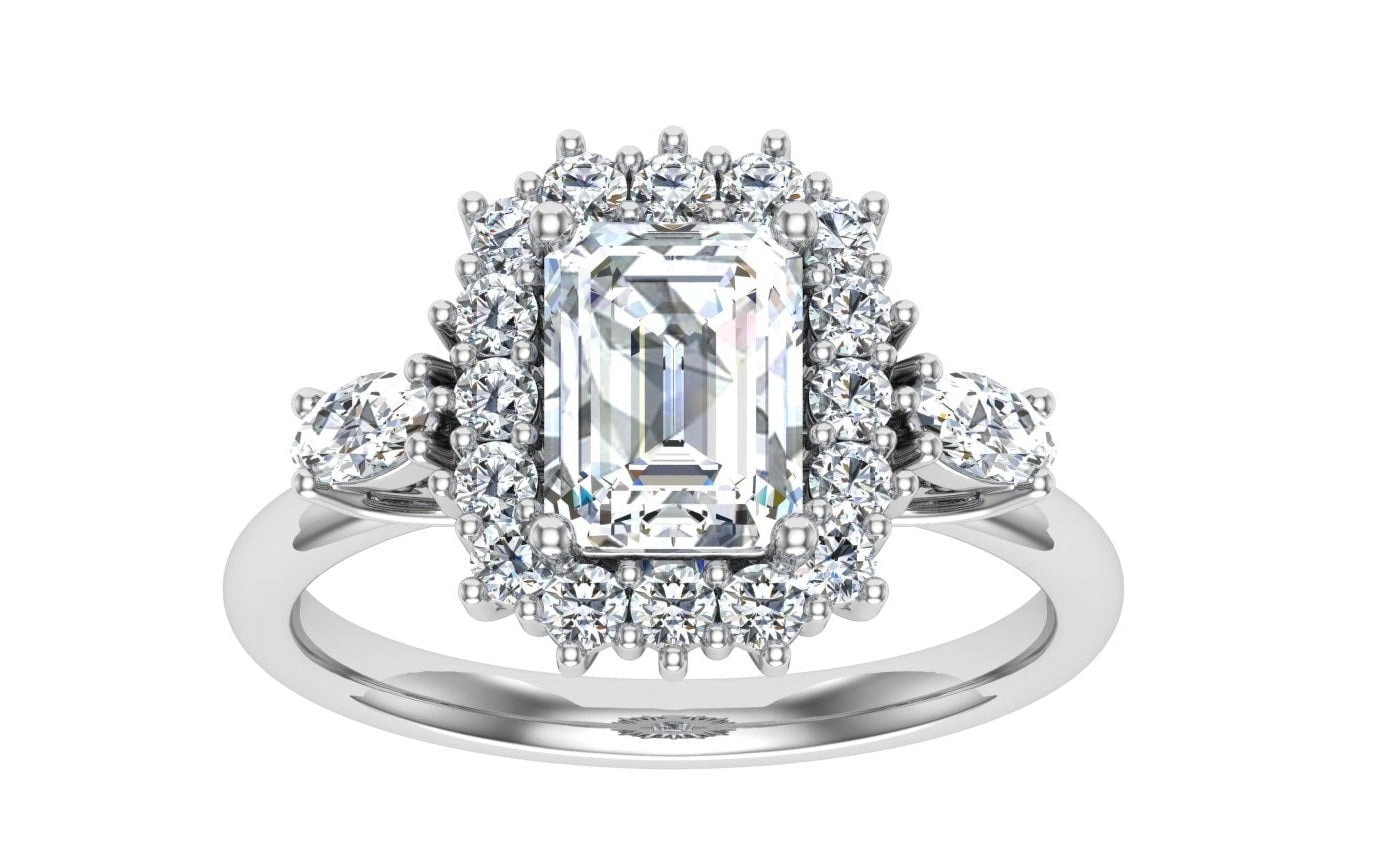 Eterna Jewel1.7 Ct Emerald Cut Lab-Created Simulated Diamond Ring - 14K ...