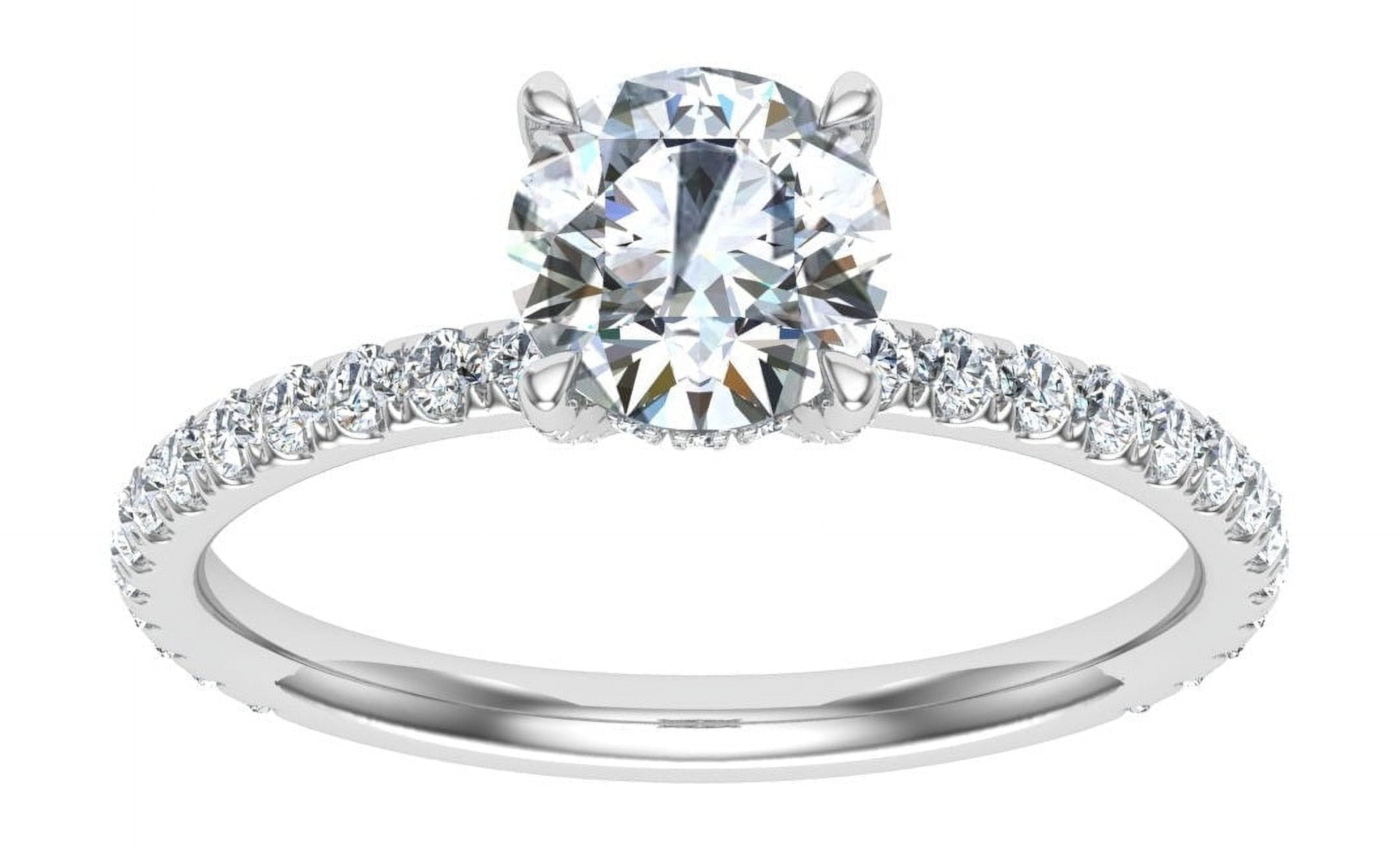 Eterna Jewel14K White Gold Plated 1.7 Ct Lab Created Diamond Ring ...