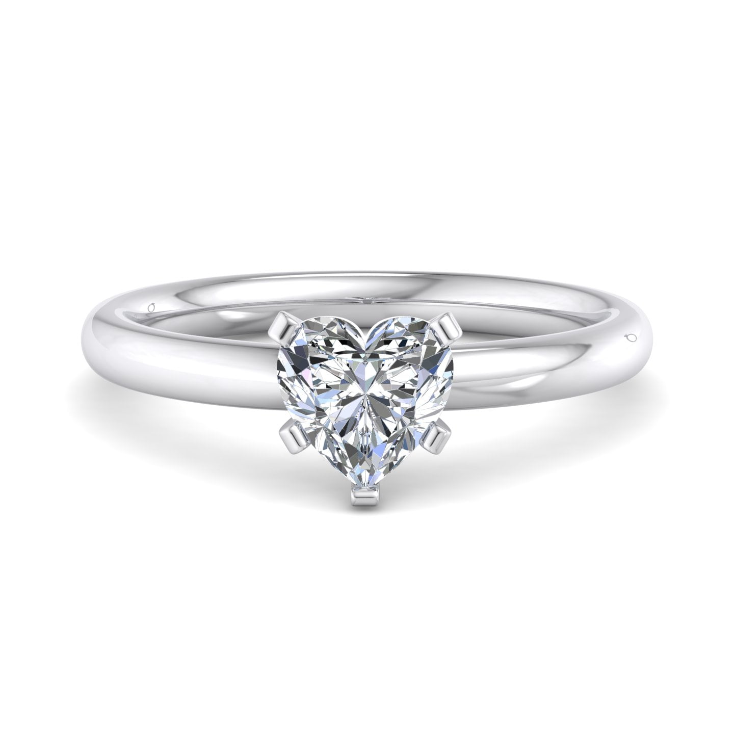 Eterna Jewelry 1.5 Ct Heart Cut Moissanite Engagement Ring - 14K White ...