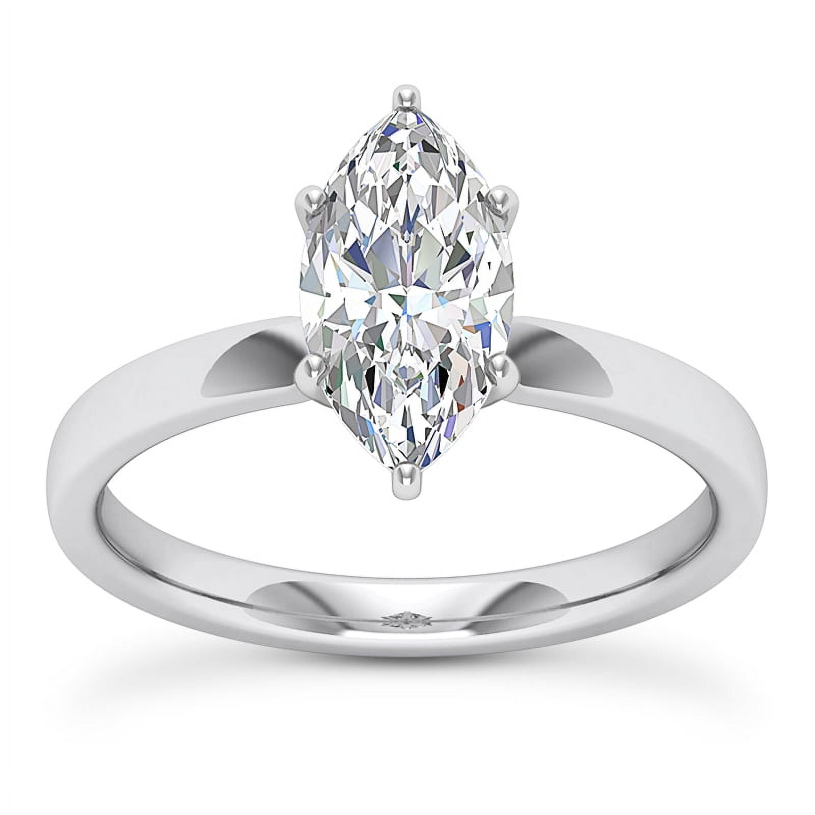 Eterna Jewelry 1.6 Ct Marquise Cut Moissanite Engagement Ring - 14K ...