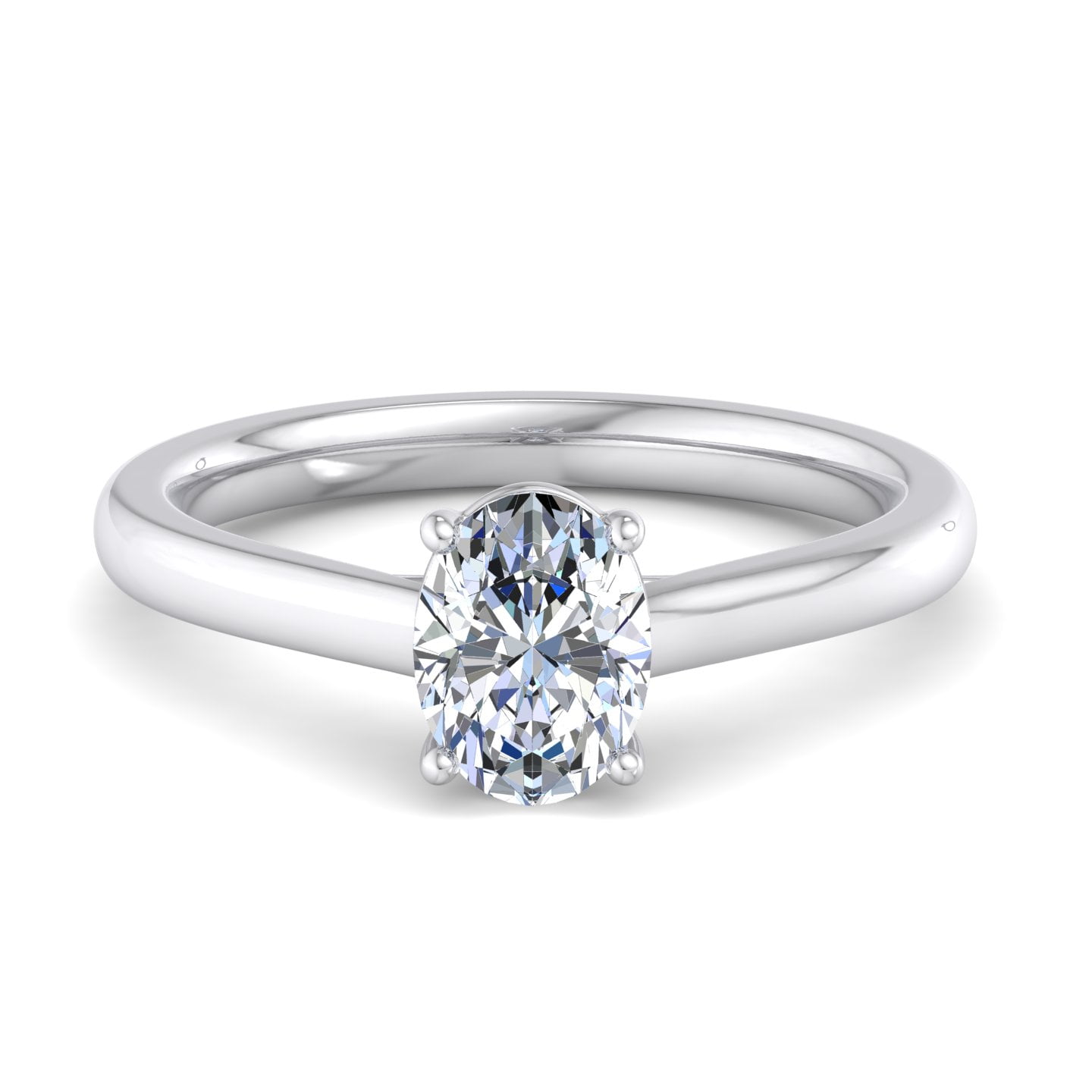 Eterna Jewelry 1.7 Ct Oval Cut Moissanite Engagement Ring - 14K White ...