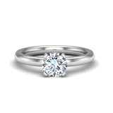 Eterna Jewelry Split Shank Wedding Ring for Women - 1.5 Ct Round Cut ...