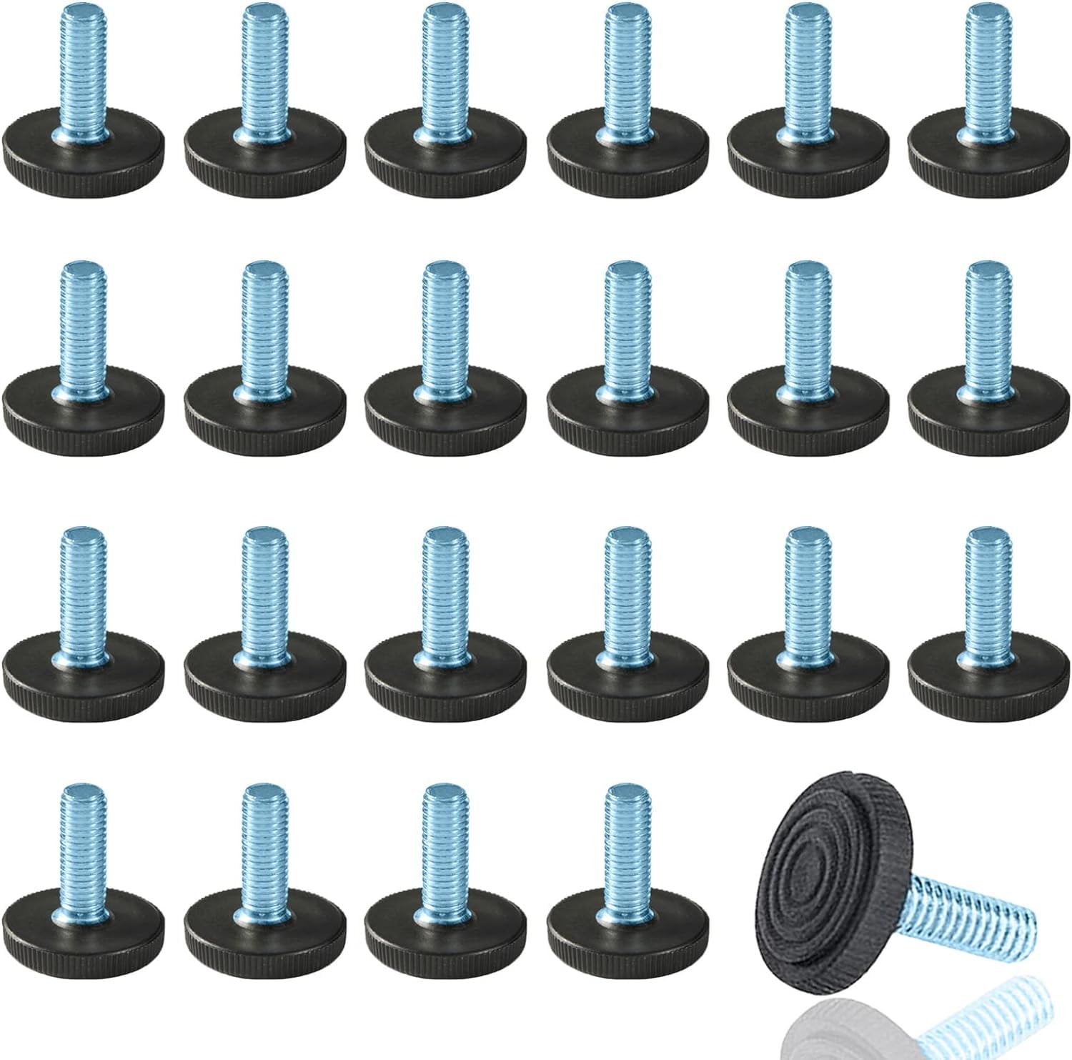 EternaNest 24 PCS M6 Thread Adjustable Furniture Levelers Screw in ...