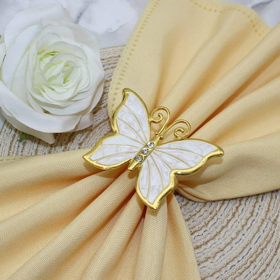 EternaNest Butterfly Napkin Ring Set of 6,Metal Napkin Holders Bulk for ...
