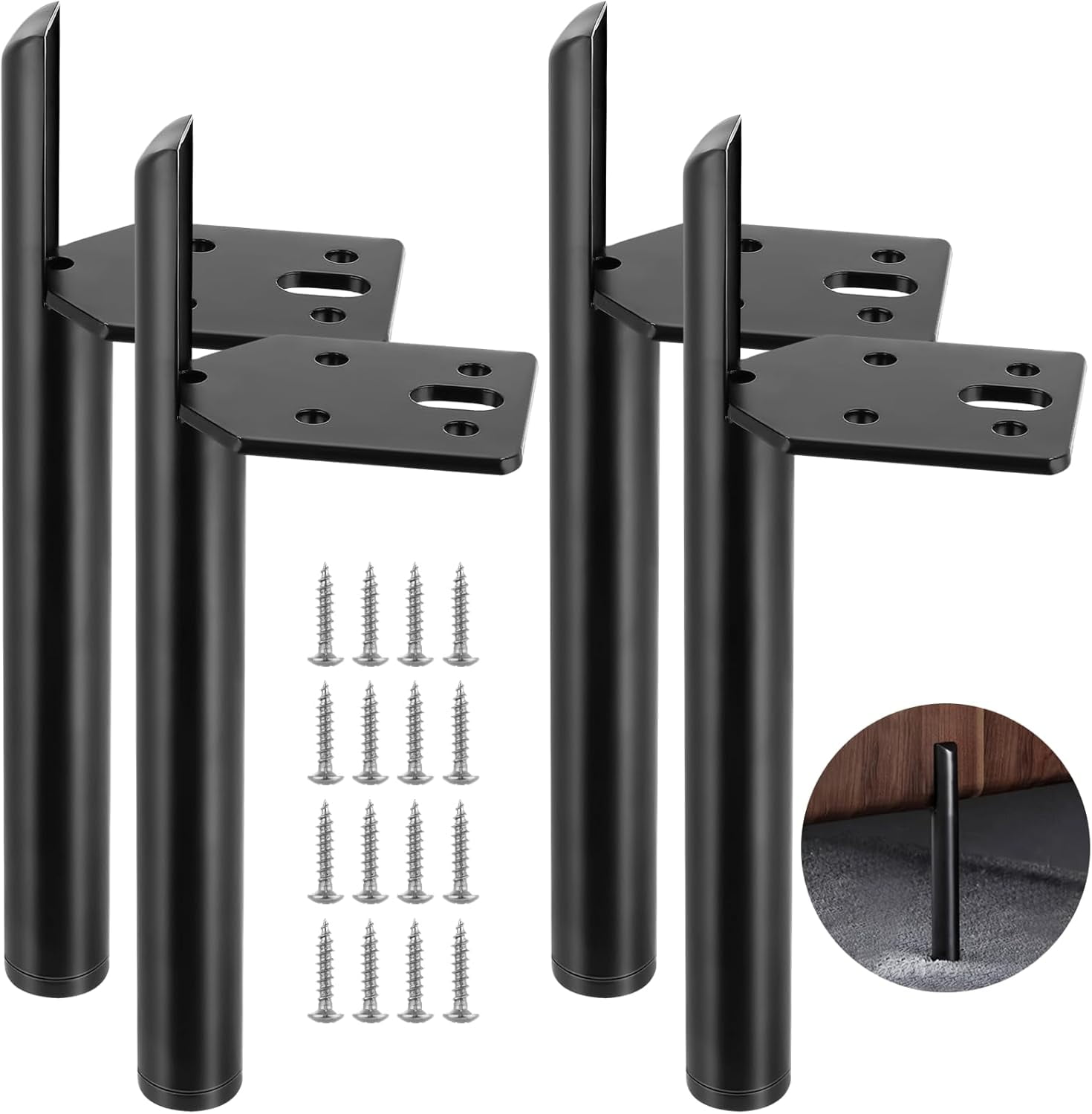 EternaNest Metal Furniture Legs 7 inch 4 PCS - Heavy Duty Furniture ...