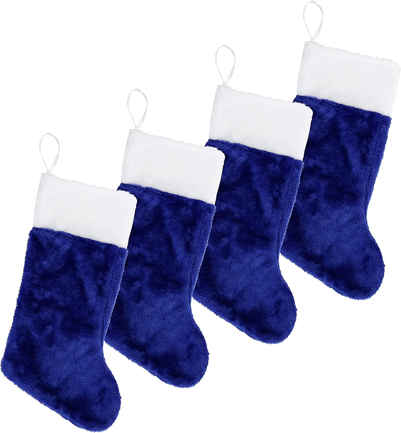 EternaNest Plush Decorative Stocking, 27*51cm Tall, Blue, 4-Pack - Walmart.com