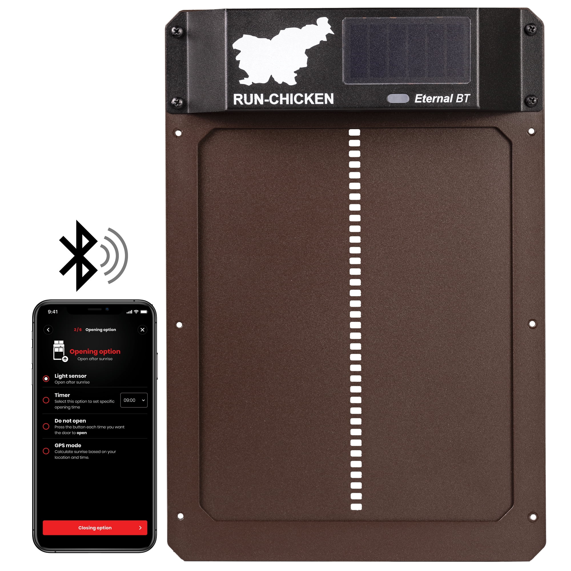 Eternal BT RUN-CHICKEN Door – Solar-Powered Automatic Coop Door with ...