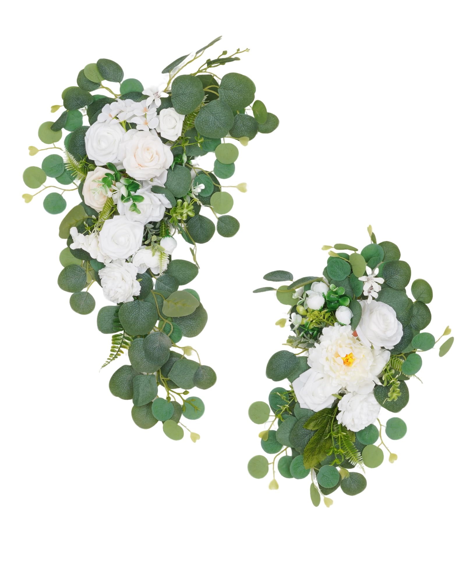 Eternal Beauty Wedding Arch Flowers Set of 2 Floral Swag Arch Flowers ...