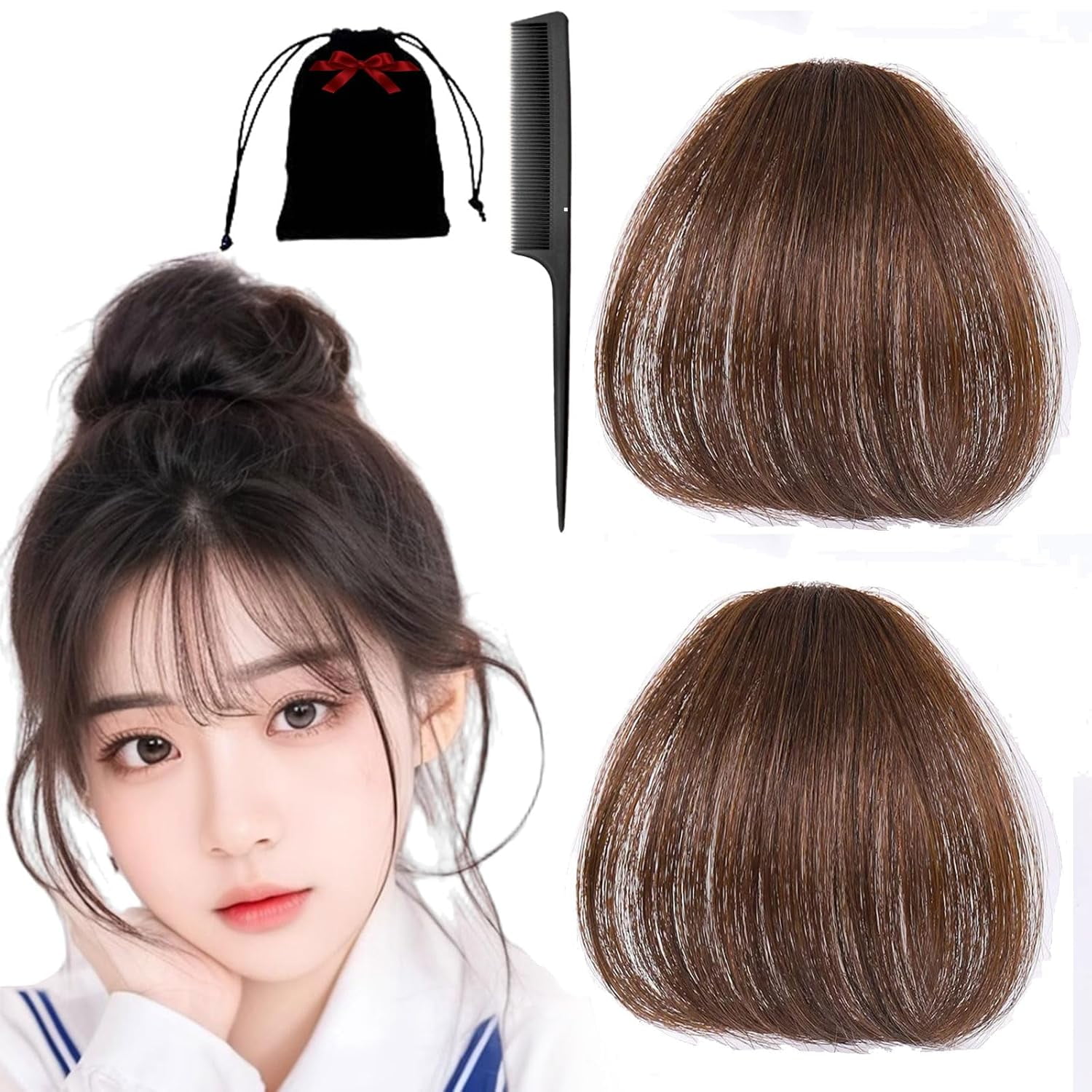 Eternal Clip-On Bangs Real Hair, Eternal Clip-On Bangs, Flequillos De ...