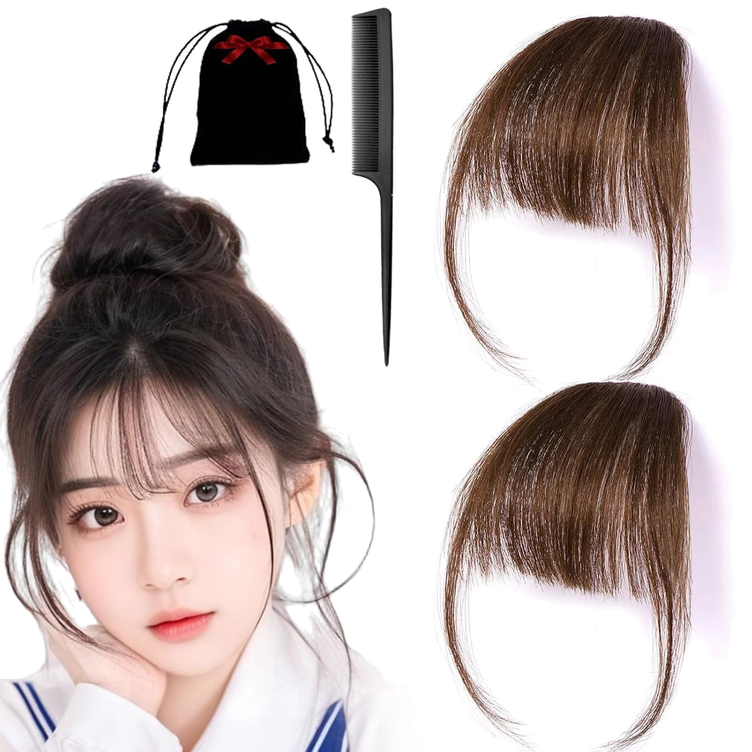 Eternal Clip-On Bangs Real Hair, Eternal Clip-On Bangs, Flequillos De ...