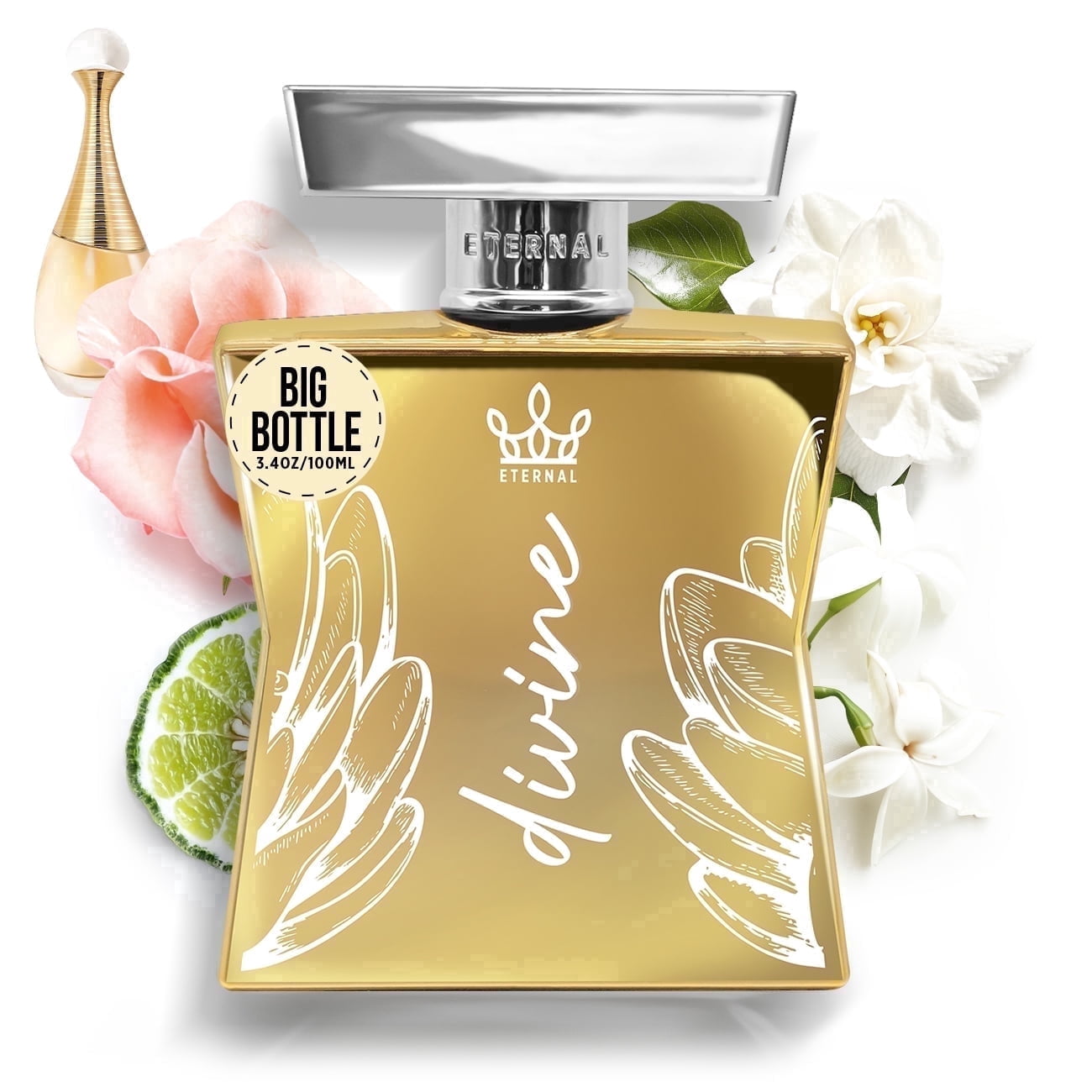 Eternal Fragrance DIVINE, Classic Elegant White Florals Eau de Parfum ...