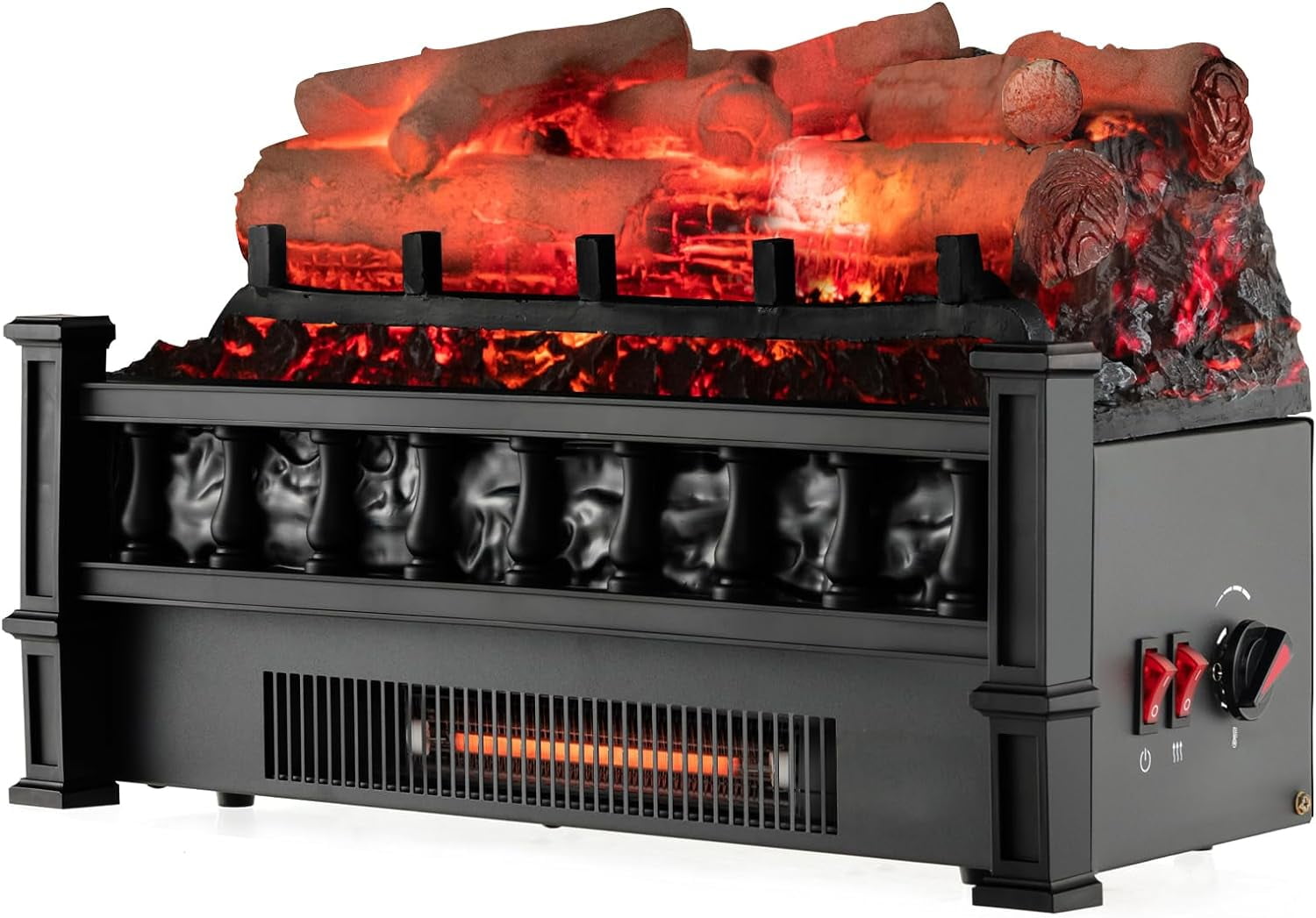 Eternal Flame Electric Fireplace Log, 20-inch Fireplace Insert Log ...