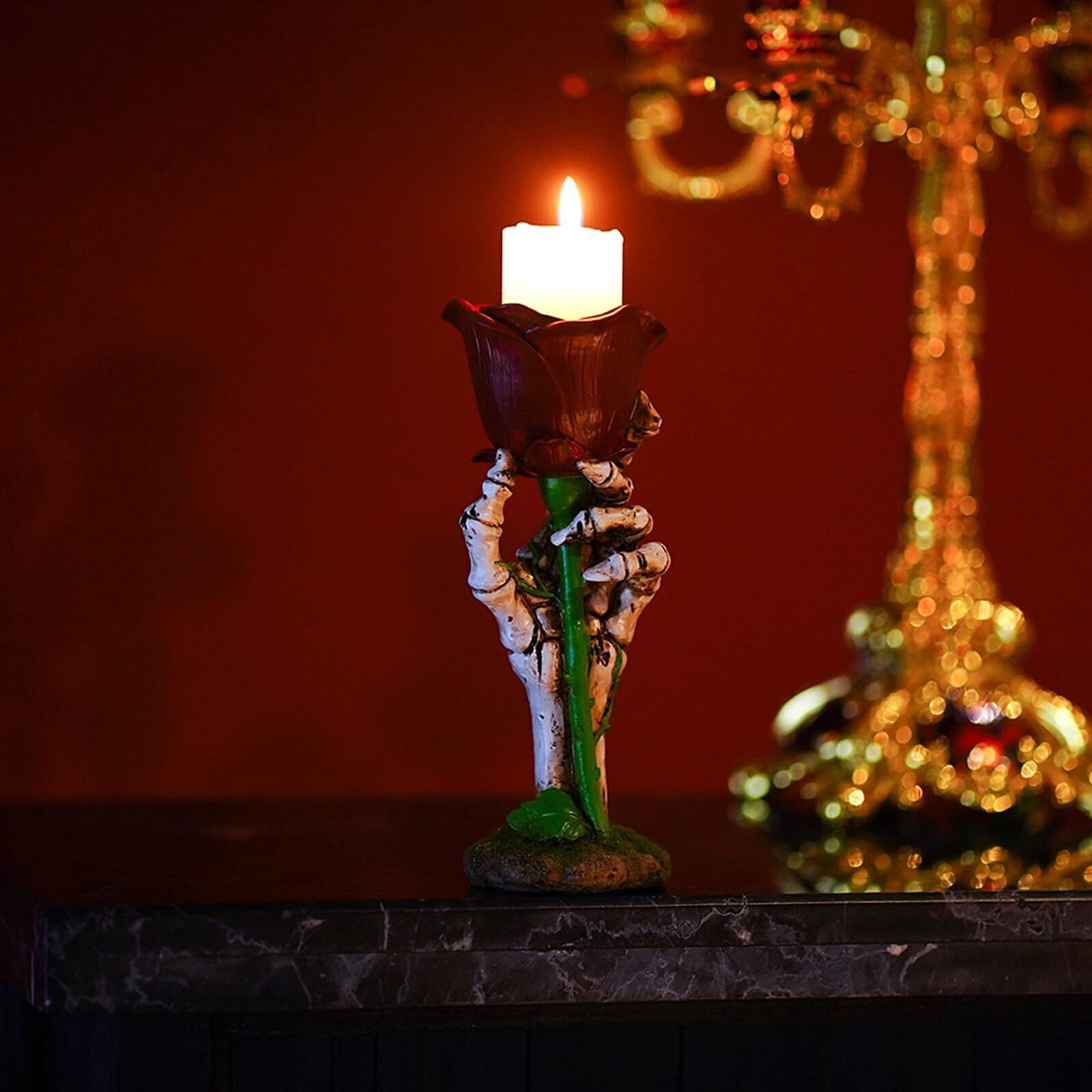 Eternal Flame Skeleton Hand Candle Holder, Romantic Gothic Decor, Hand ...