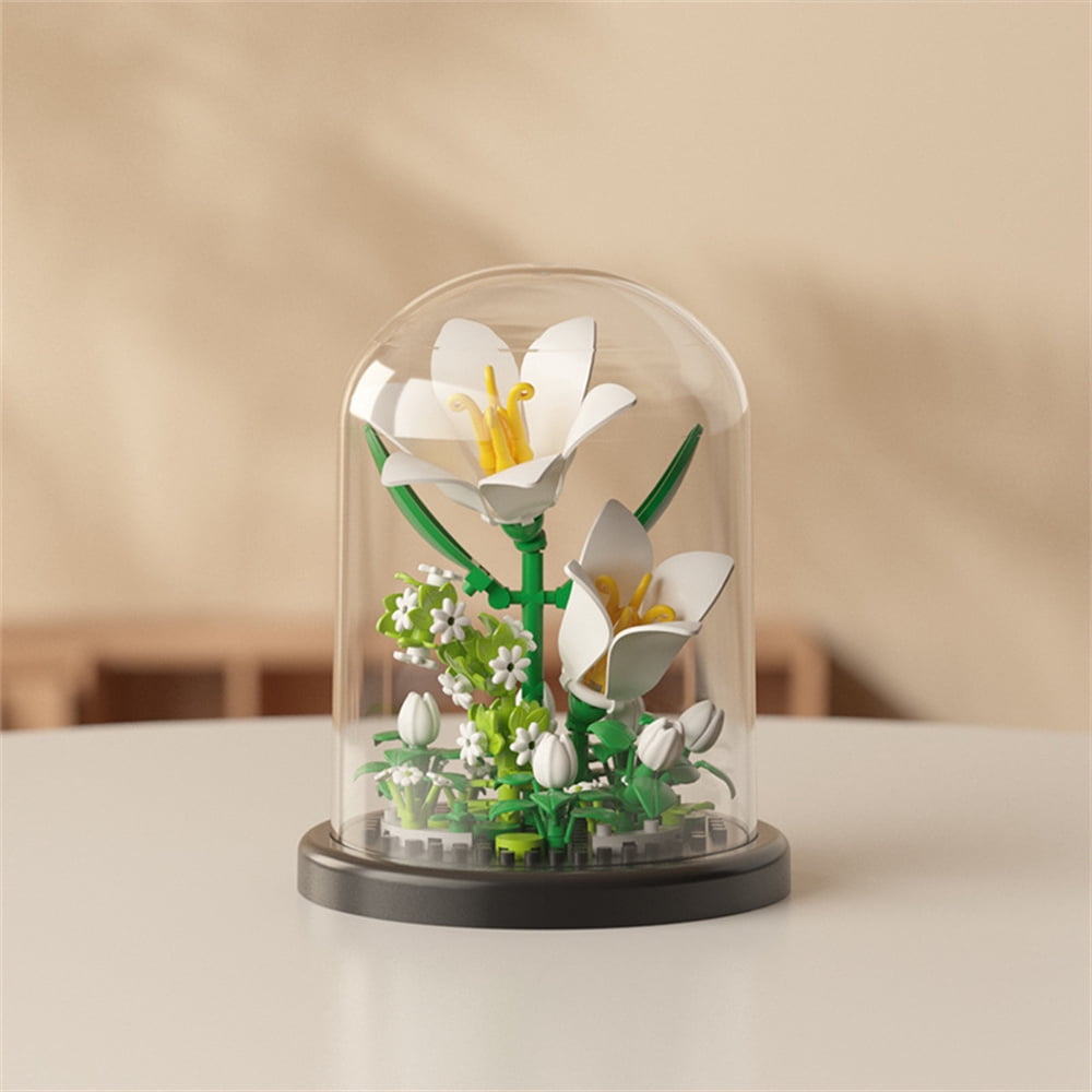 Eternal Flower Bouquet Bonsai Potted Plant Micro Building Blocks Model ...
