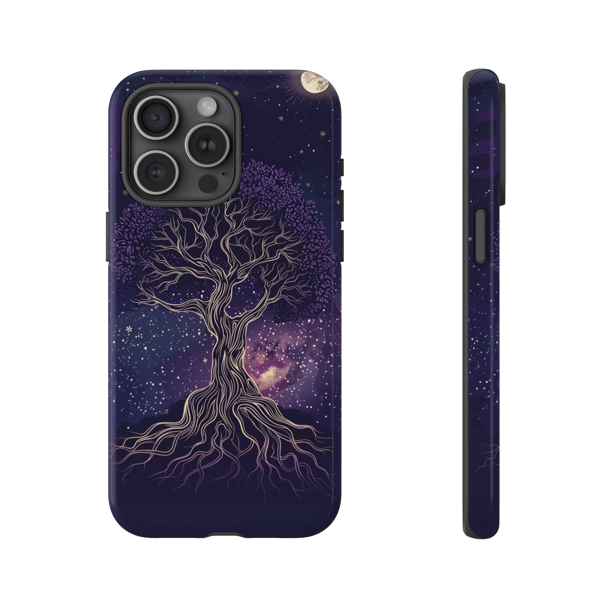 Eternal Growth Purple Gold Tree of Life Art Phone Case with iPhone 17 ...