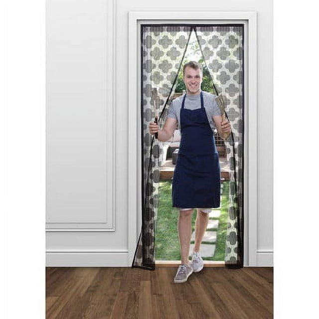 Eternal Lifestyle - Magnetic Velcro Screen Hands-Free Door Mesh 48"x72 ...