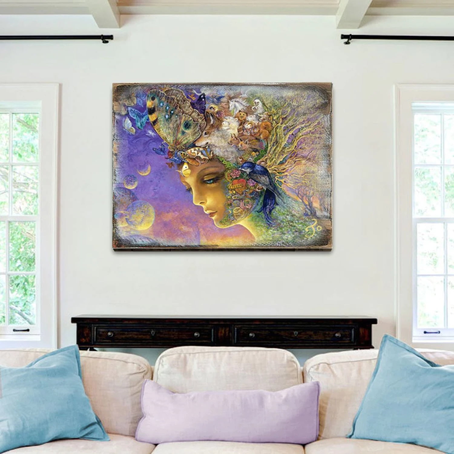 Eternal Love Fantasy Wooden Wall Art by Josephine Wall | Fantasy D cor ...