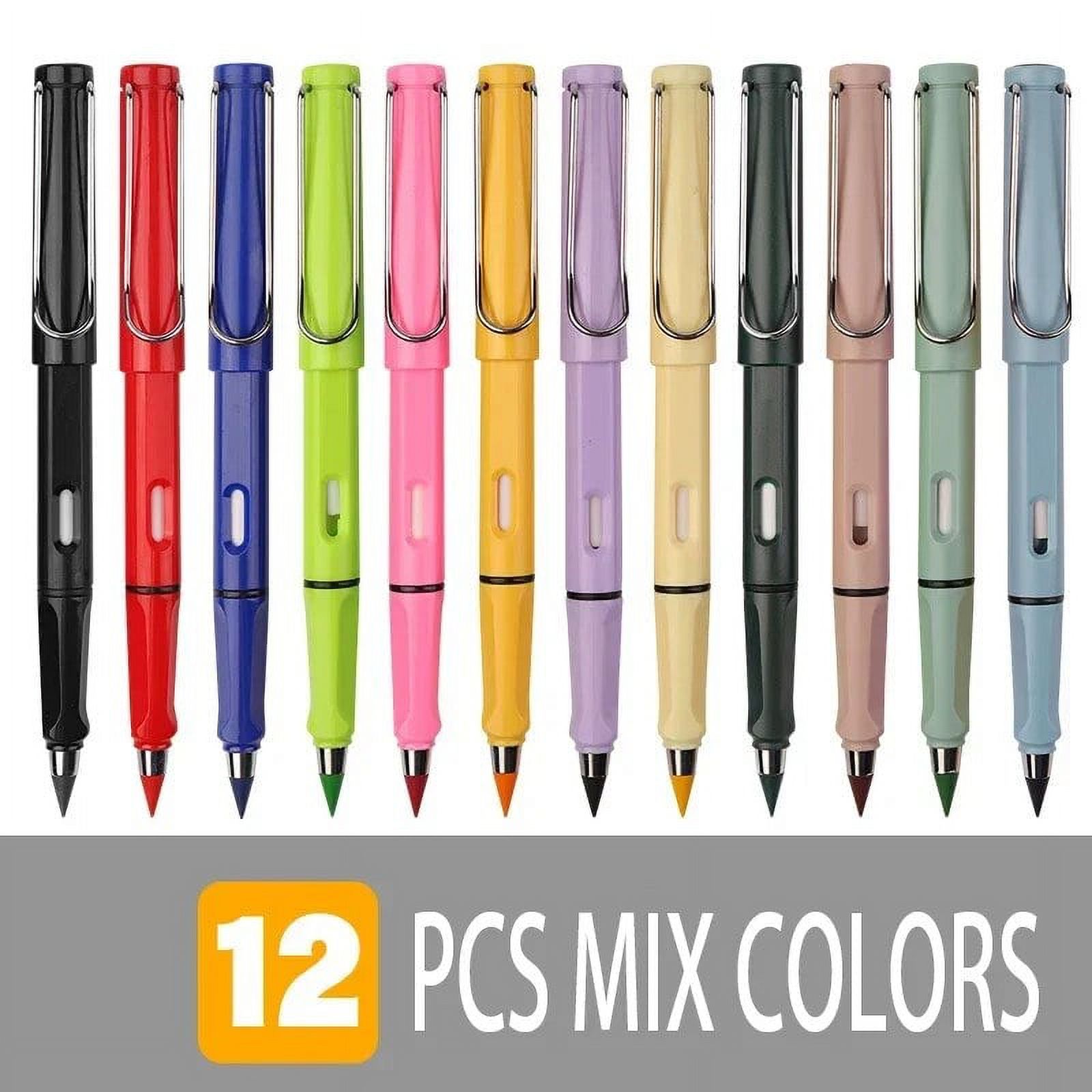 Eternal Pencil 12 Colors Unlimited Writing for Kids Infinity Cute Pen ...