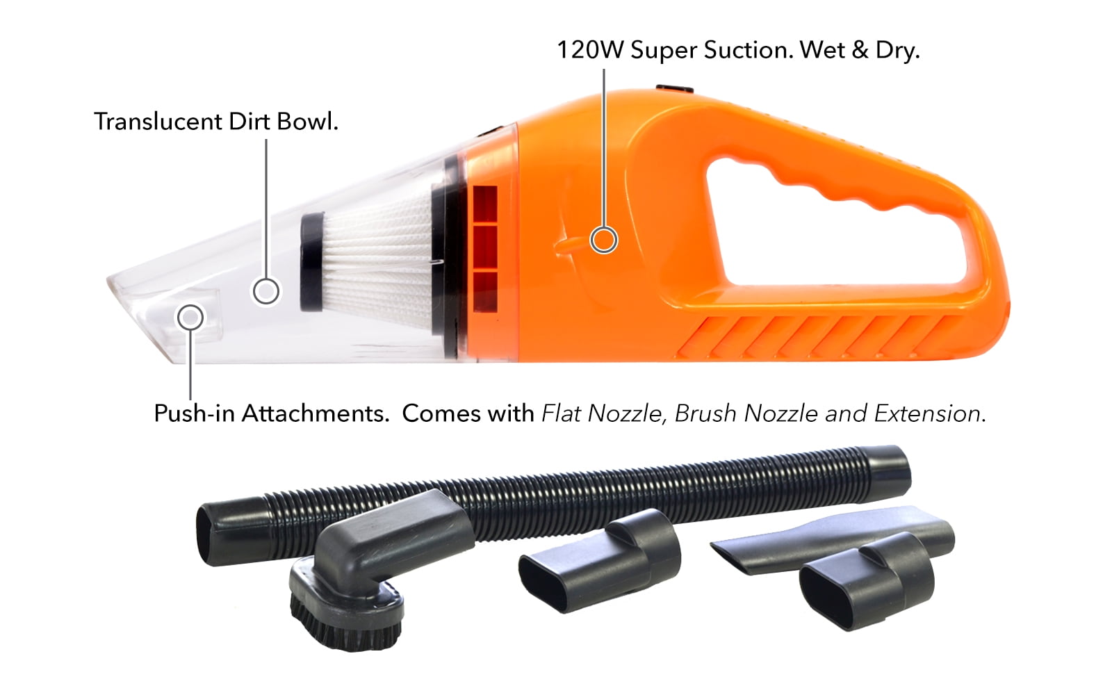 Eternal Portable Car Vacuum Cleaner High Power Corded Handheld Vacuum ...