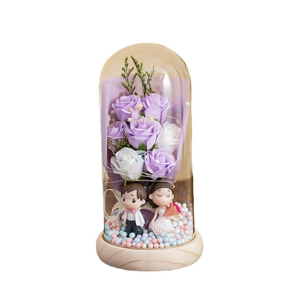 Eternal Preserved Rose Desktop Night Light A Valentine's Anniversary ...