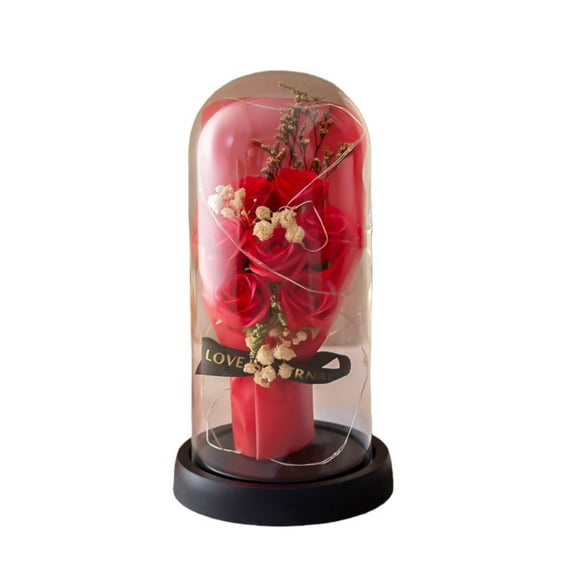 Eternal Preserved Rose Night Light Desktop Ornament A for Valentine's ...