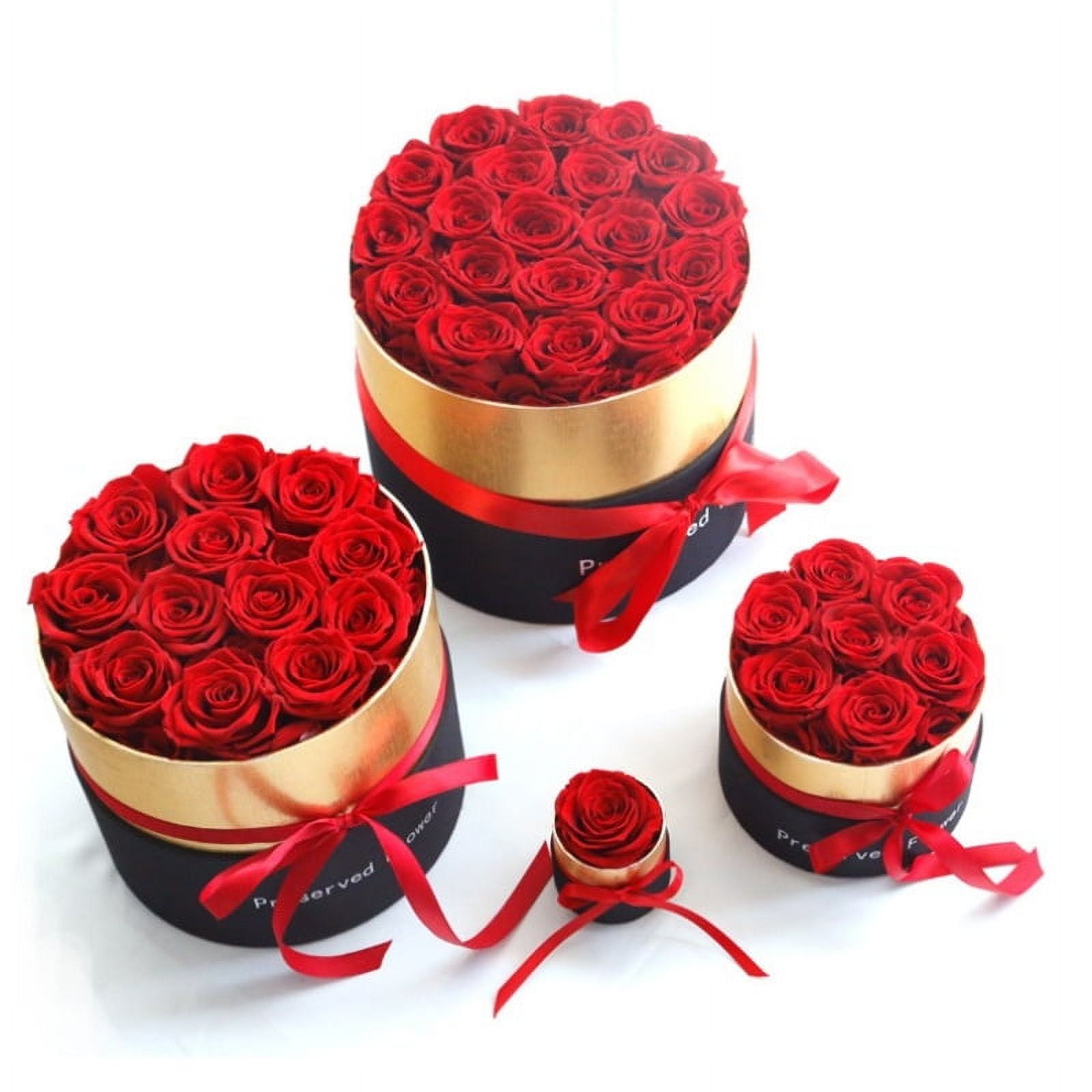 Eternal Rose Box Preserved Real Rose Flowers With Box Set Best Gift Valenti AL - Walmart.com