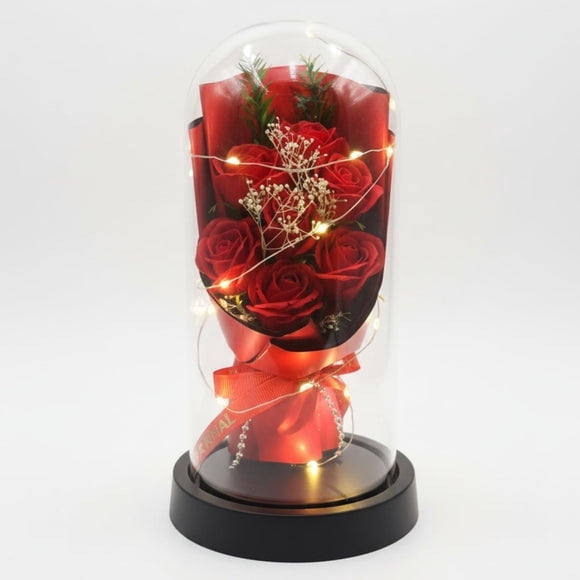 Eternal Rose Dome with Warm LED Lights – Luxury Floral Display ...