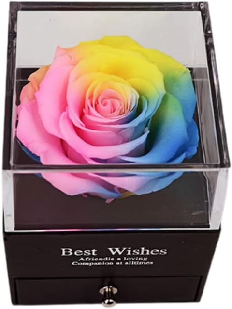 Eternal Rose Eternal Flower Elegant Square Box Fresh-Keeping Rose Gift ...