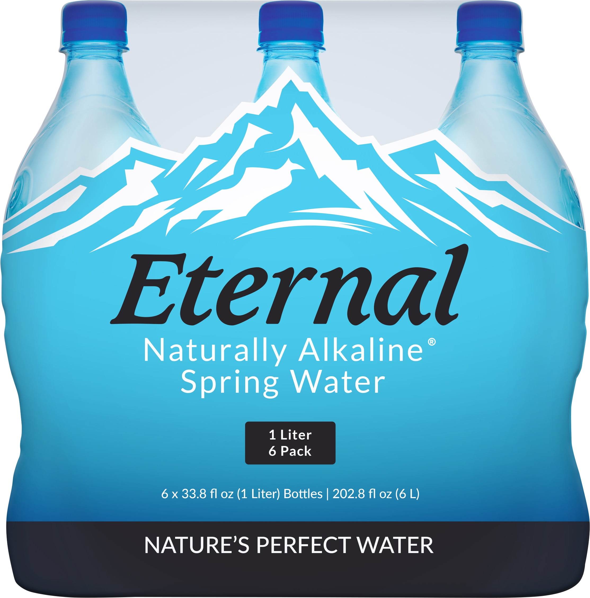 Eternal Water, Alkaline Spring Water, 6 x 1L (33.8 Oz), 6 Packs ...