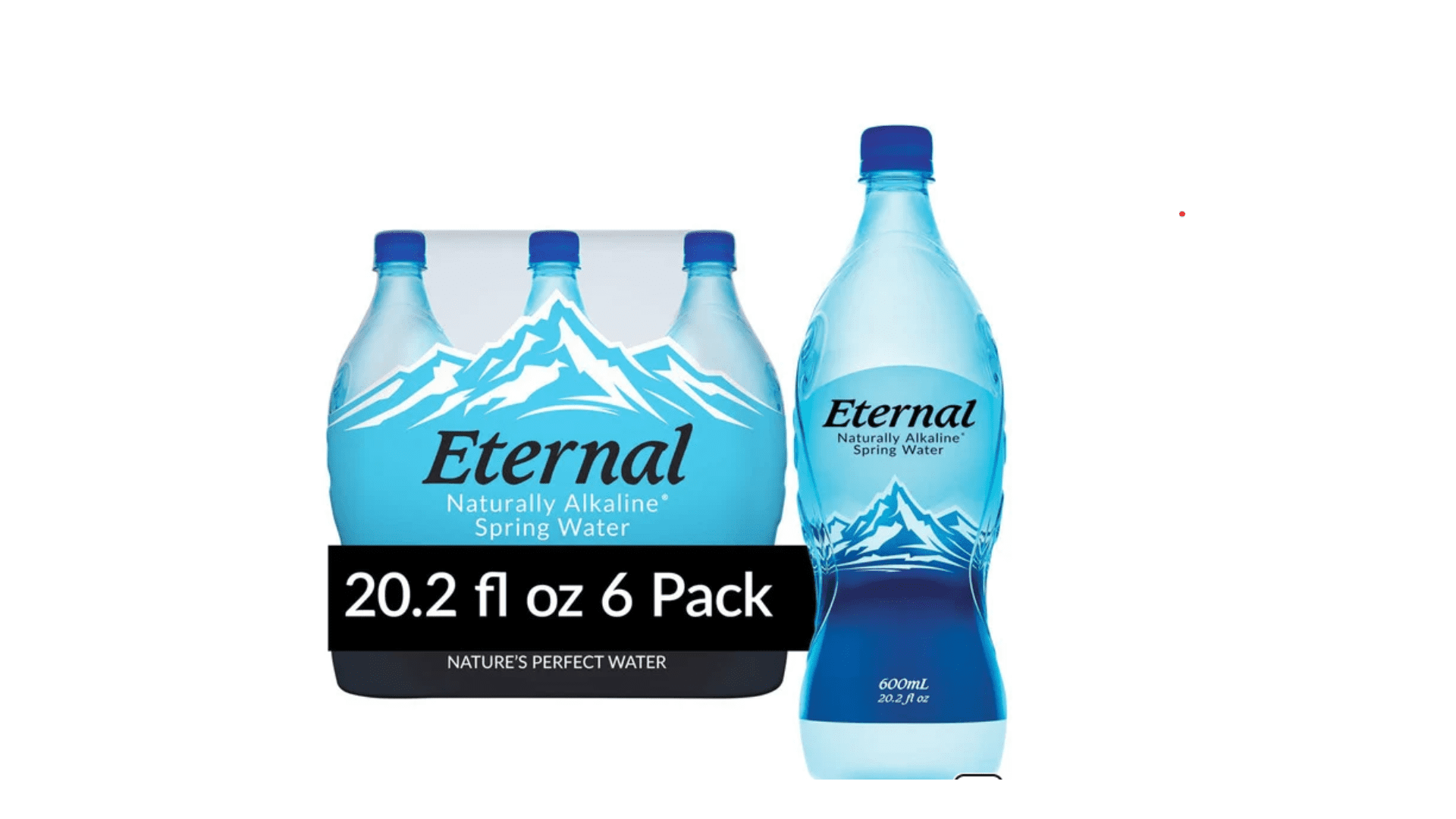 Eternal Water Naturally Alkaline Spring Water, 20.2 fl oz Bottles, 6 ...