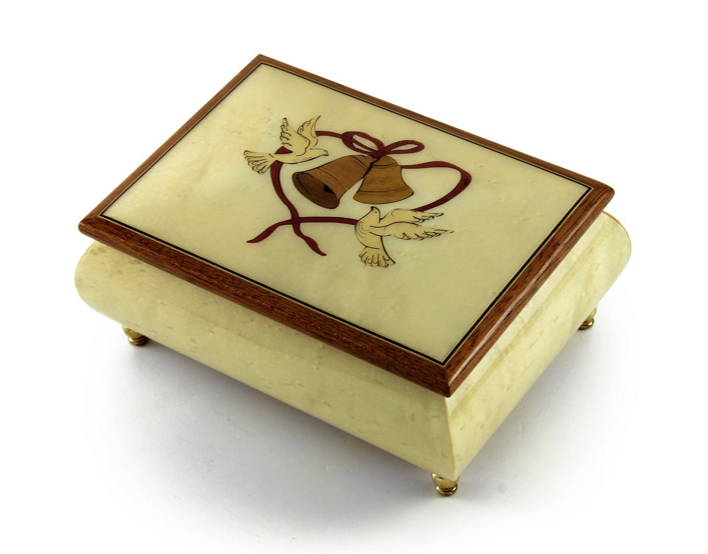 Eternal Wedding Theme of Doves and bells with Heart Sorrento Music Box ...