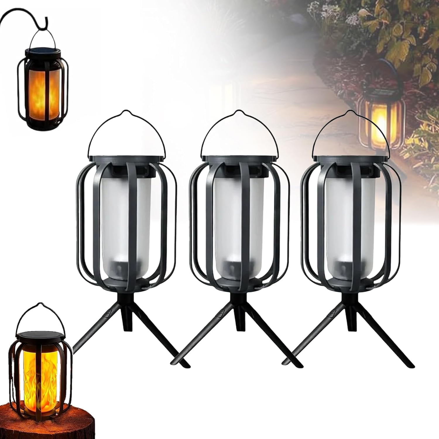Eternal Witchfire Lantern, Solar Flame Lights Outdoor Waterproof with ...