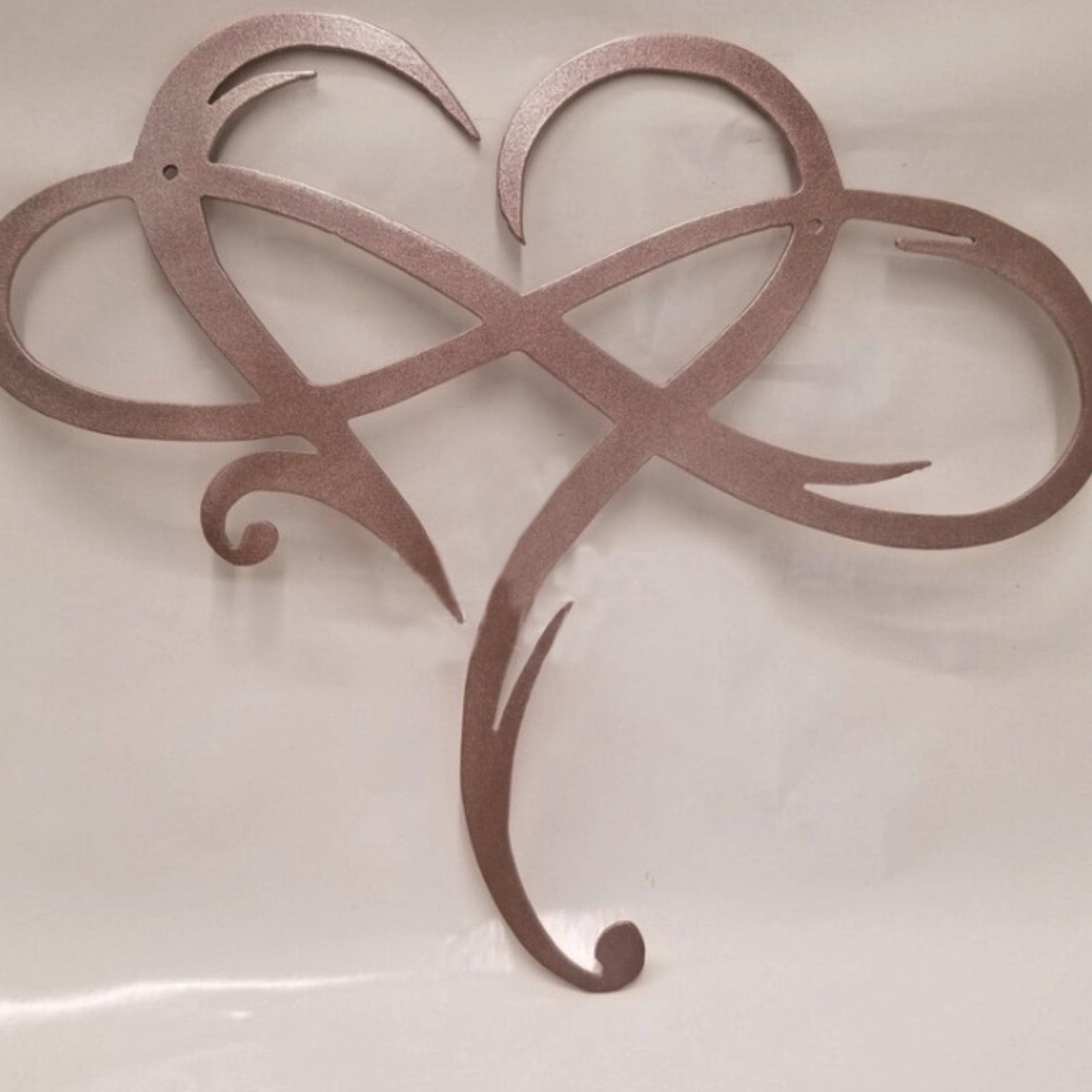 "Eternal Wrought Iron Infinity Heart Wall Decor - 9.8x7.8 Inch Metal ...