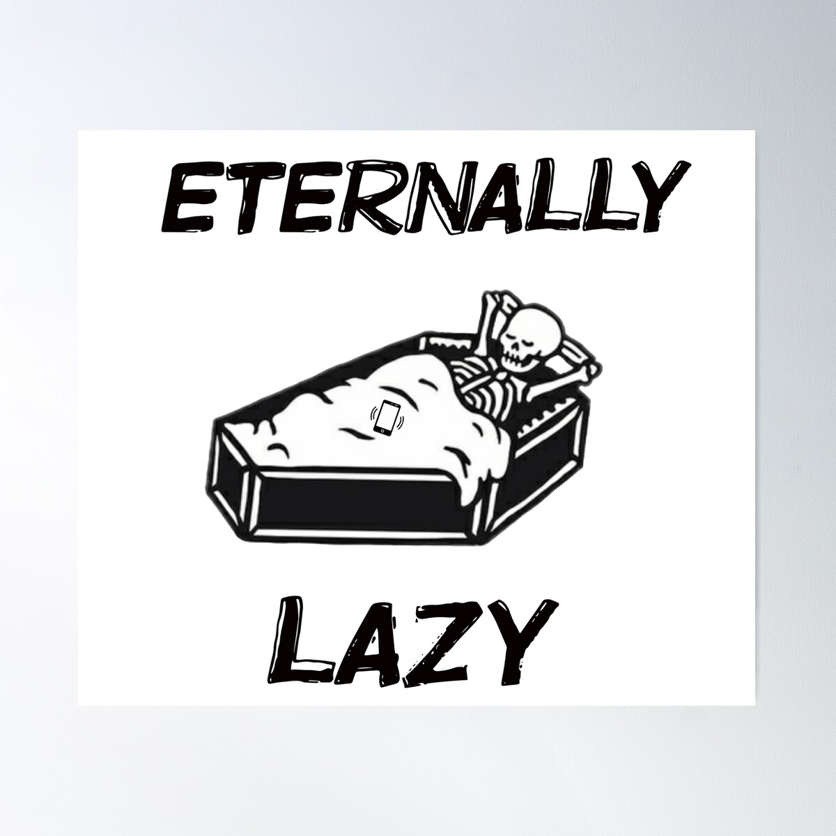 Eternally Lazy Poster Wall Art, Modern Wall Decor For Living Room ...