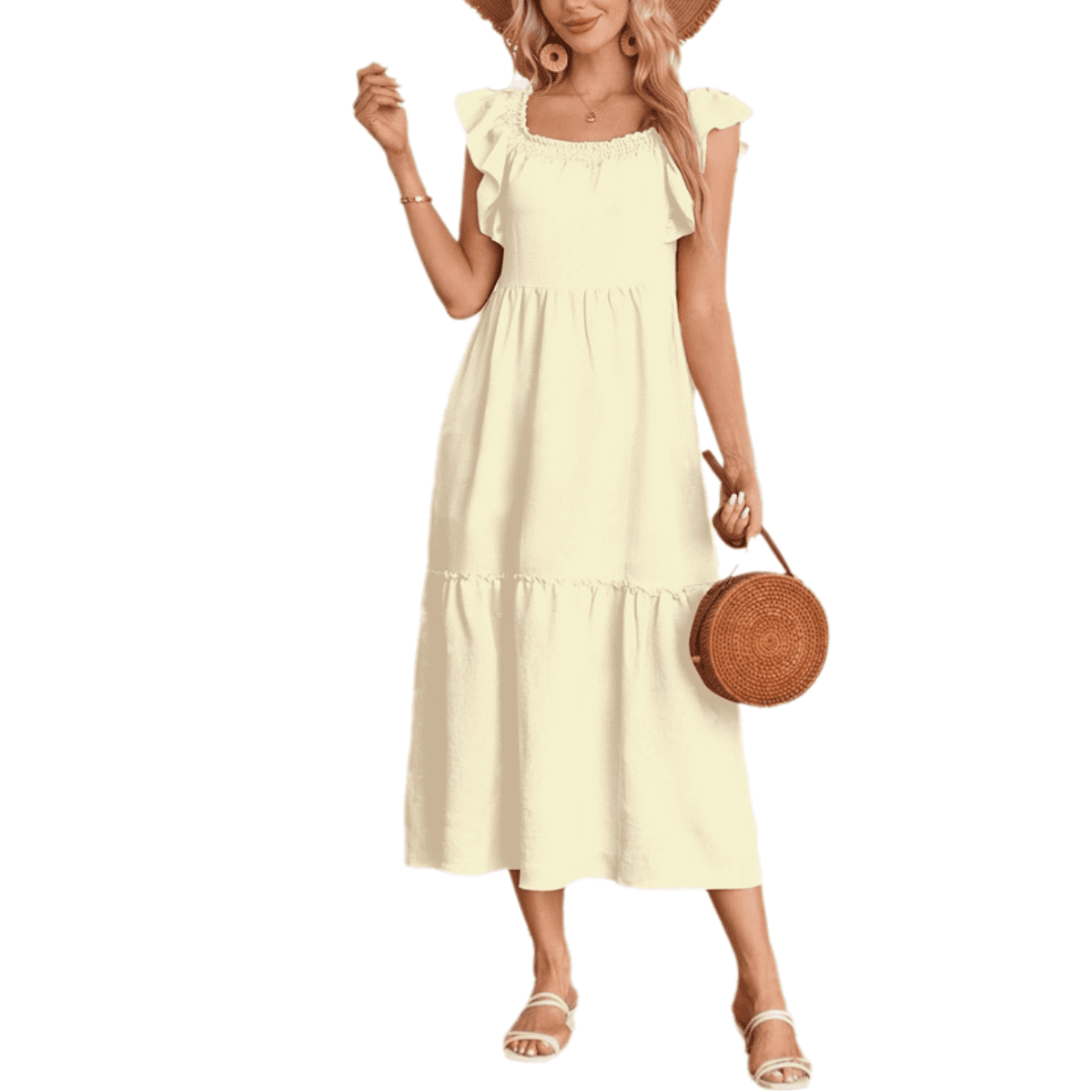 Eternatastic Women's Puff Sleeve Square Neck Mini Dress Off Shoulder ...