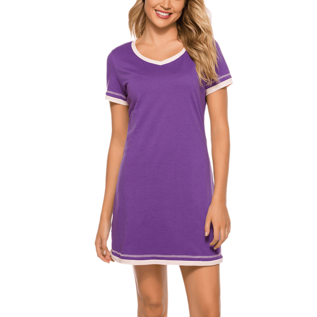 Eternatastic Womens Nightgowns Cotton Sleepwear Sleep Shirt Short ...