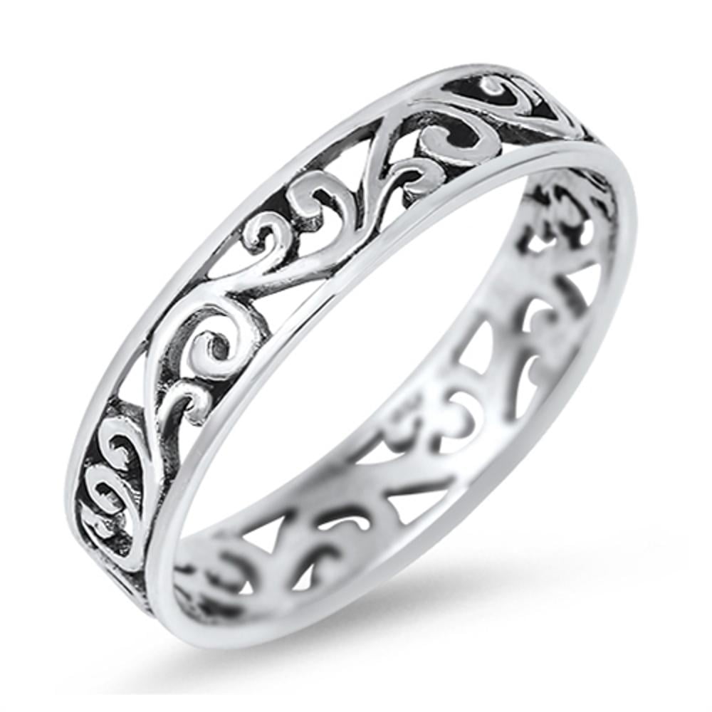 Eternity Celtic Design Ring .925 Sterling Silver Band Jewelry Female ...