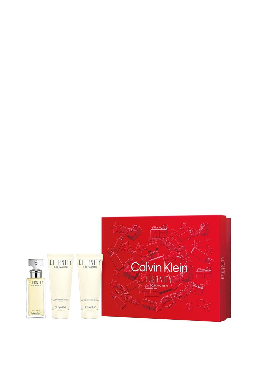 Eternity by Calvin Klein 3PC Gift Set Includes ( 1.6oz EDP Spray + 3oz ...