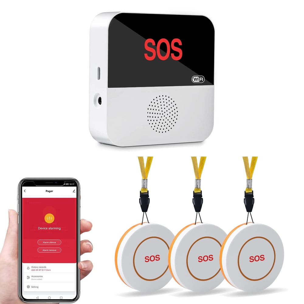 Eterstarly Caregiver Life Alert System, WiFi Smart APP with Receiver ...