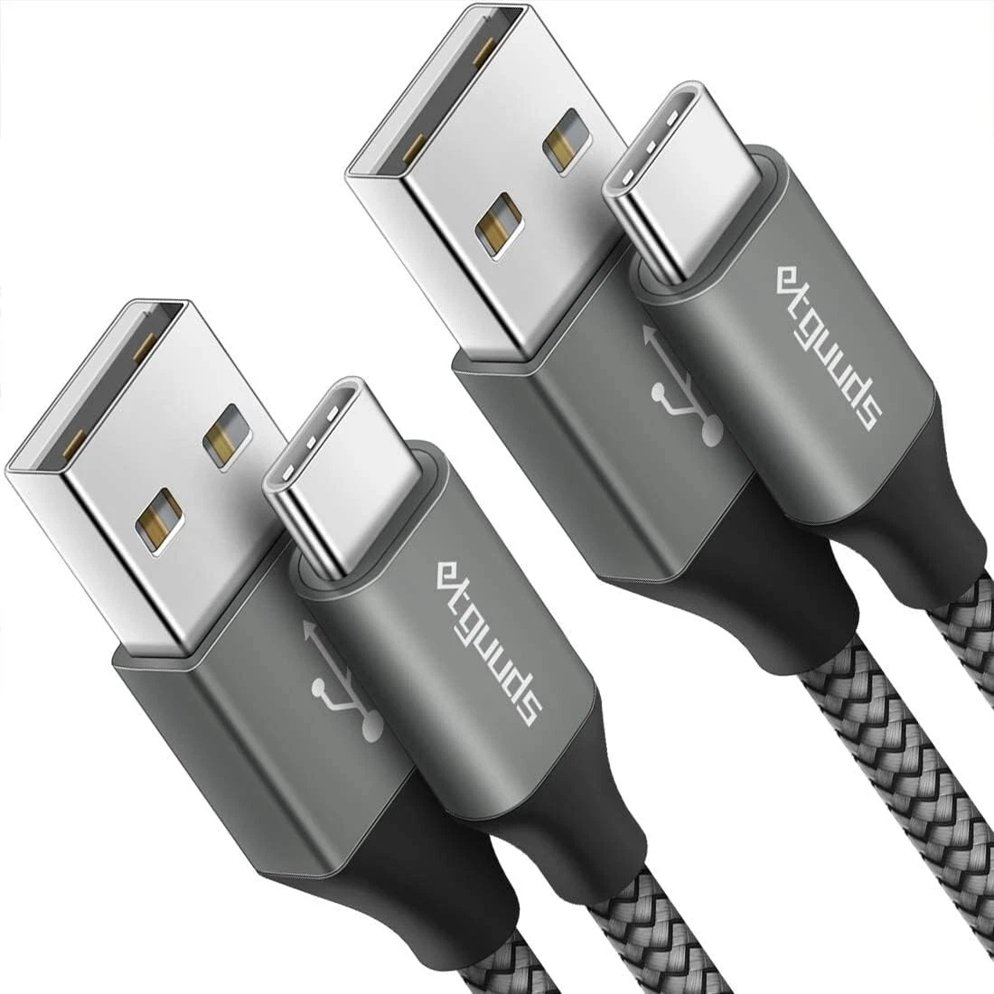 Etguuds Long Usb A To Usb C Cable 10Ft, 2-Pack, Fast Charging Braided ...