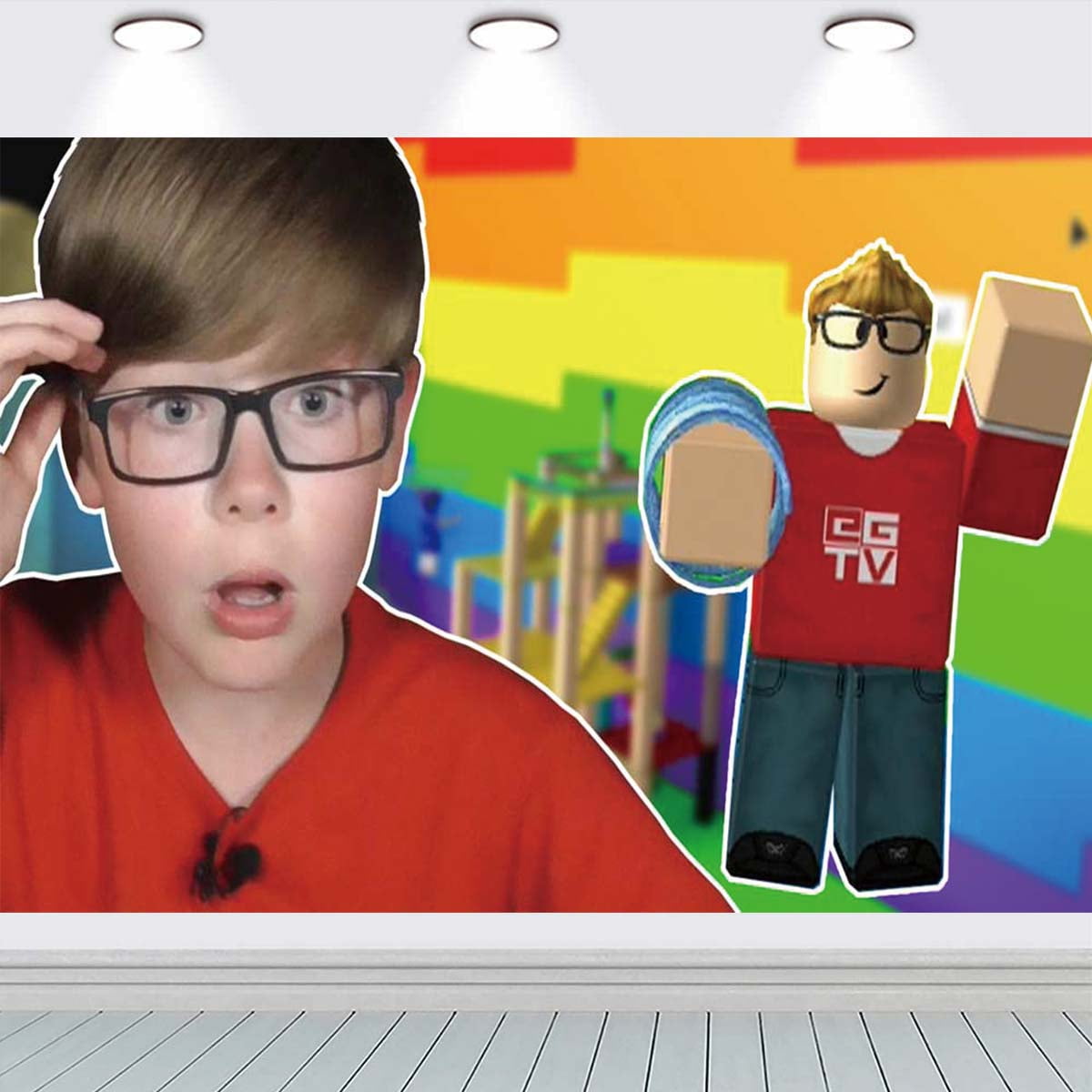 Ethan Gamer school Backdrop Background Banner Birthday Party Supplies ...