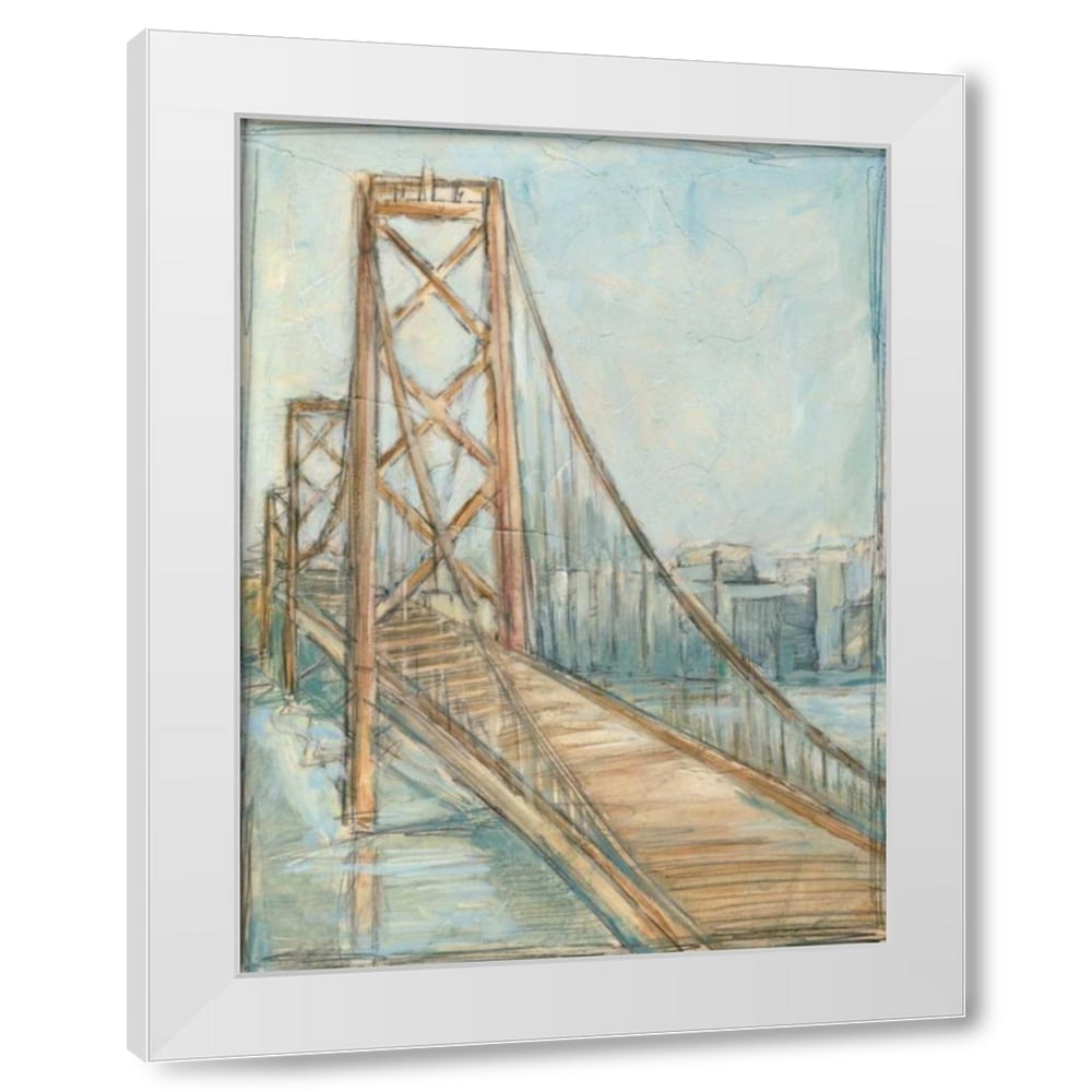 Ethan Harper 4x14 White Modern Wood Framed Wall Art Titled ...