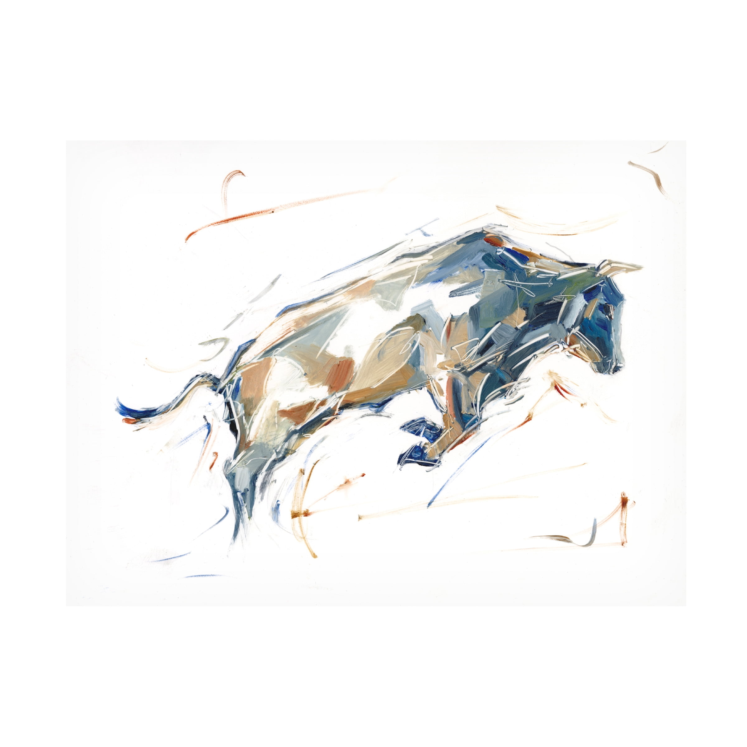 Ethan Harper 'Modern Bull Study I' Canvas Art - Walmart.com
