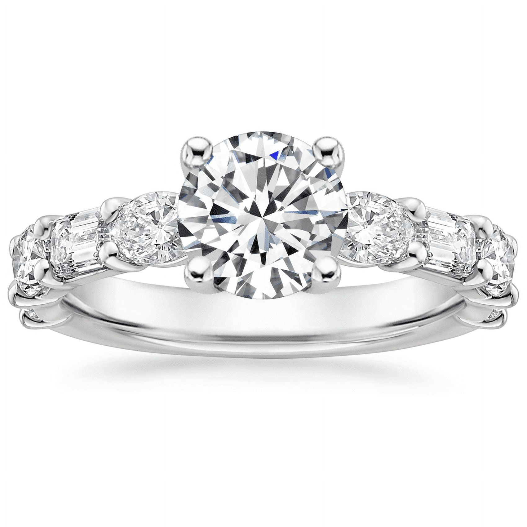 Ethan Jewel 1.6 Ct Round Cut Lab-Created Simulated Diamond Engagement ...