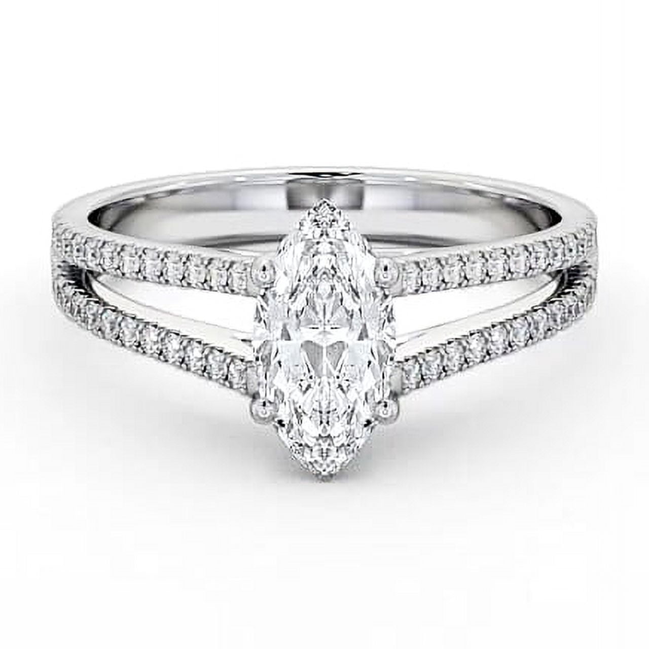 Ethan Jewel 14K Gold Plated Ring - 1.8 Ct Marquise Cut Moissanite Rings ...
