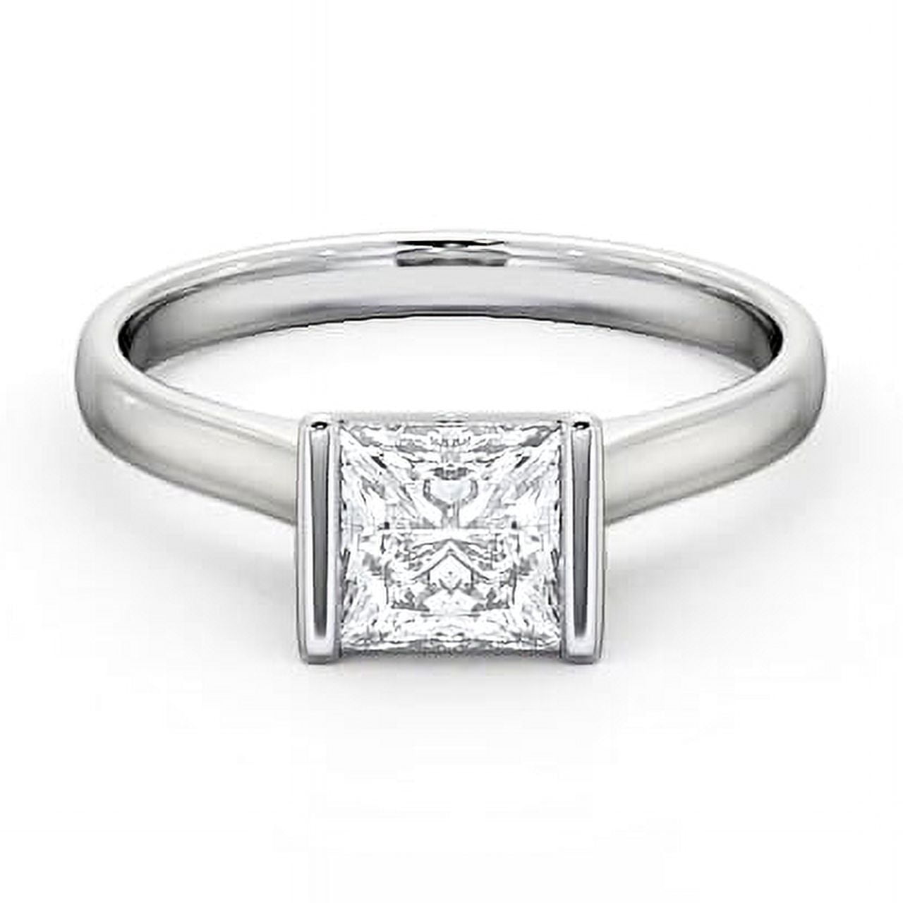 Ethan Jewel 14K Gold Plated Ring - 1.9 Ct Princess Moissanite ...