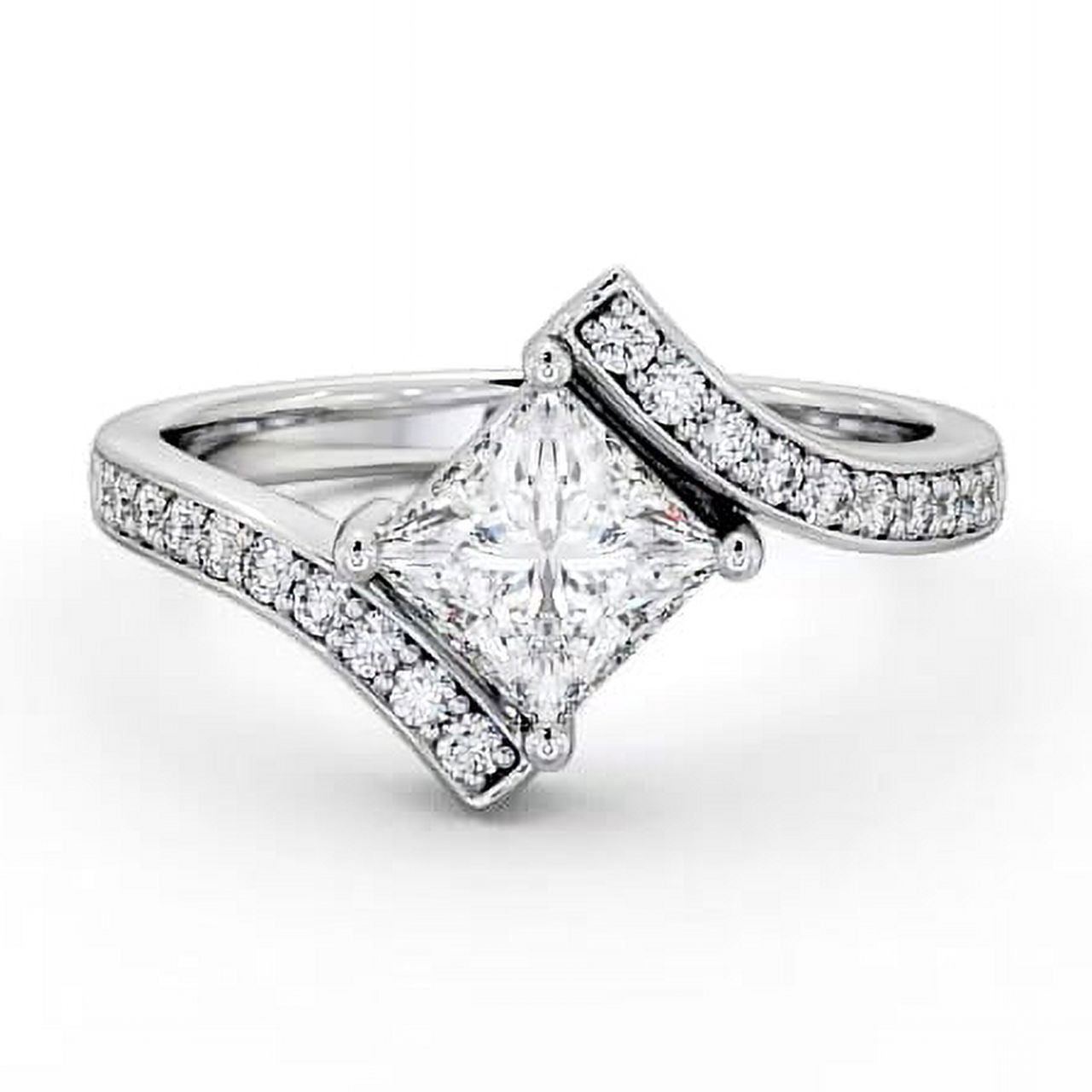 Ethan Jewel 14K Gold Plated Ring - Princess Cut Excellent 1.8 Ct ...
