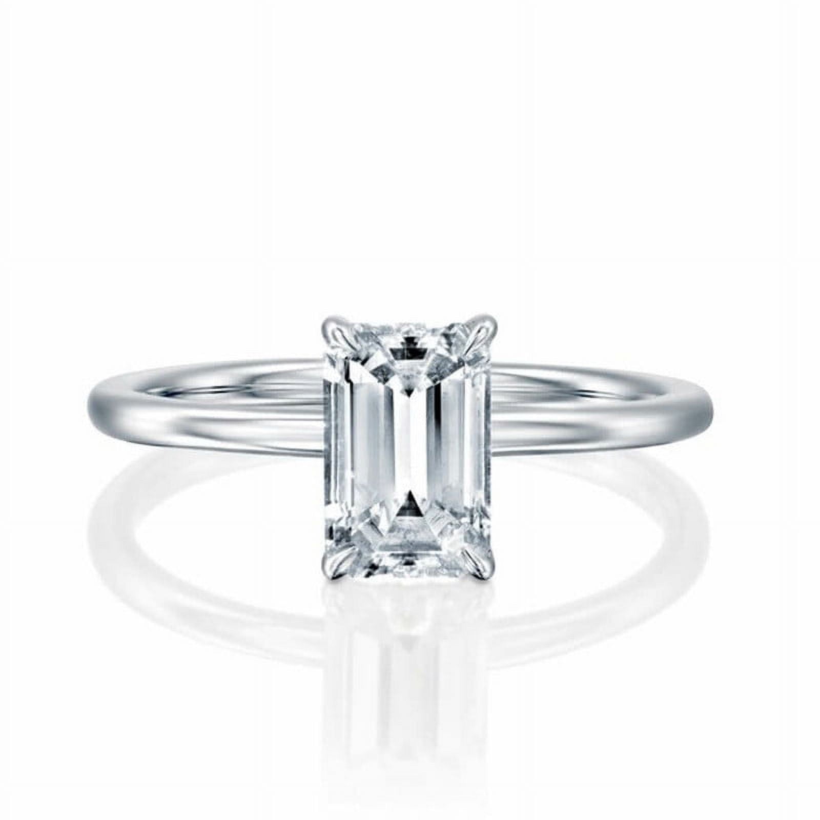 Ethan Jewel 14K Gold Plated Solitaire Ring -1.8 Ct Emerald Cut ...