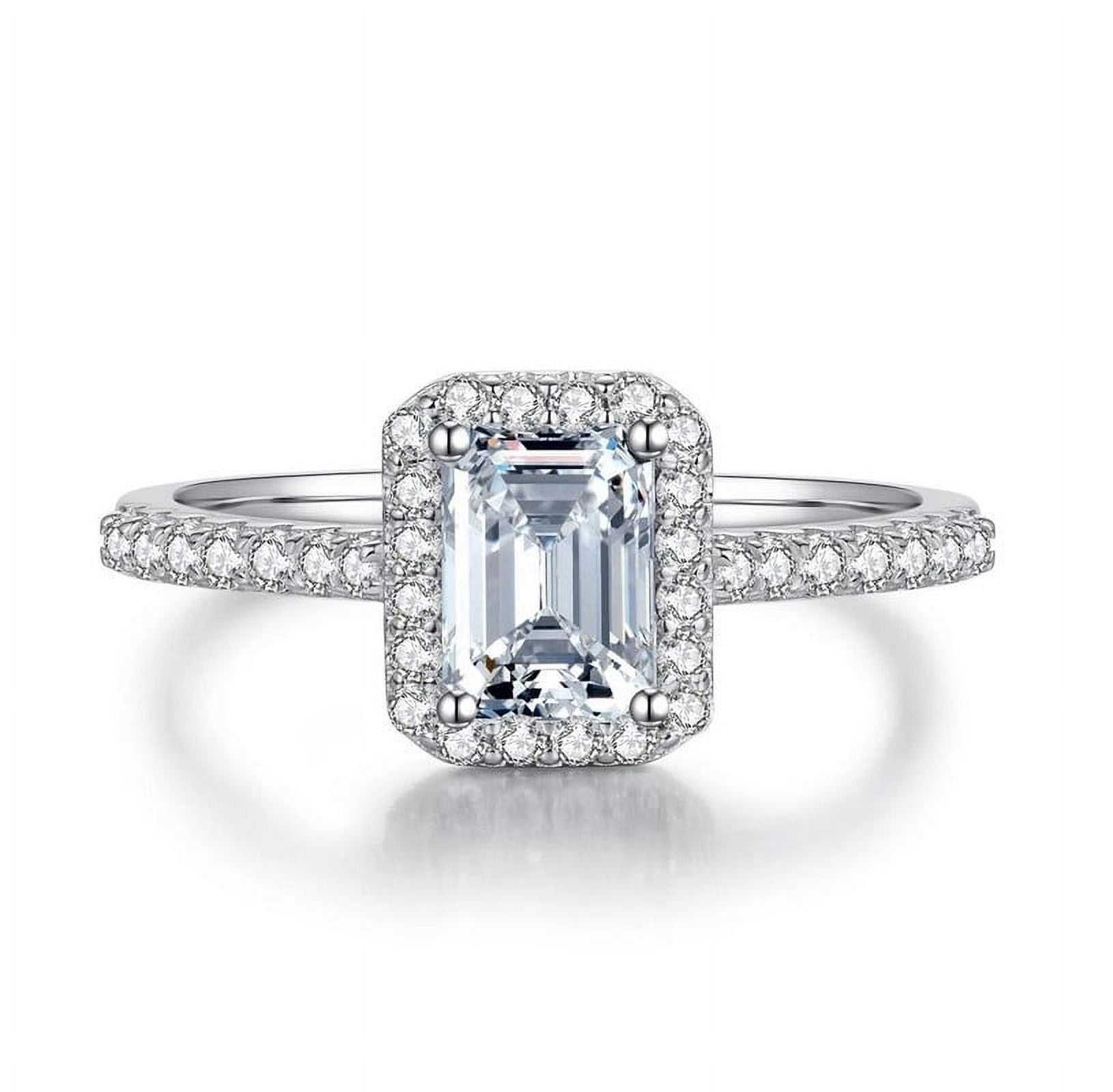 Ethan Jewel 14K Gold Plated Wedding Anniversary Ring - Emerald Cut 1.7 ...