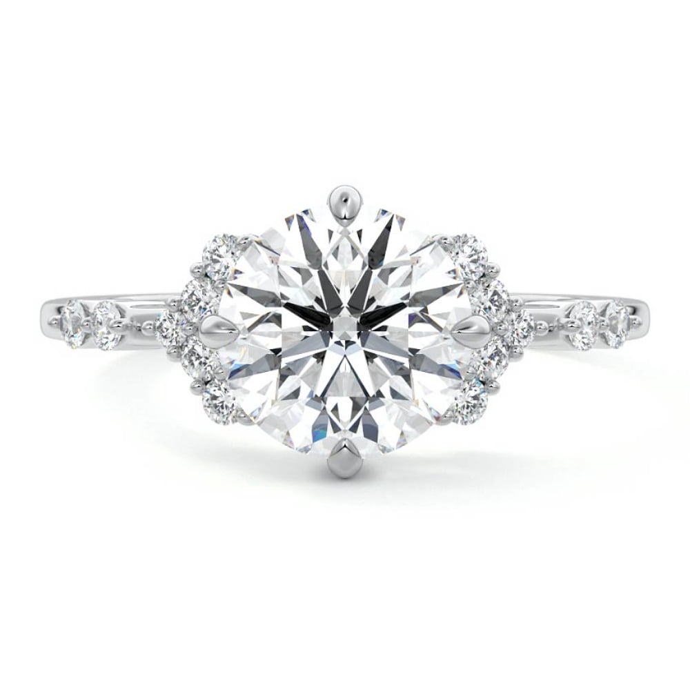 Ethan Jewel 14K White Gold Over Wedding Anniversary Ring - Excellent 2 ...